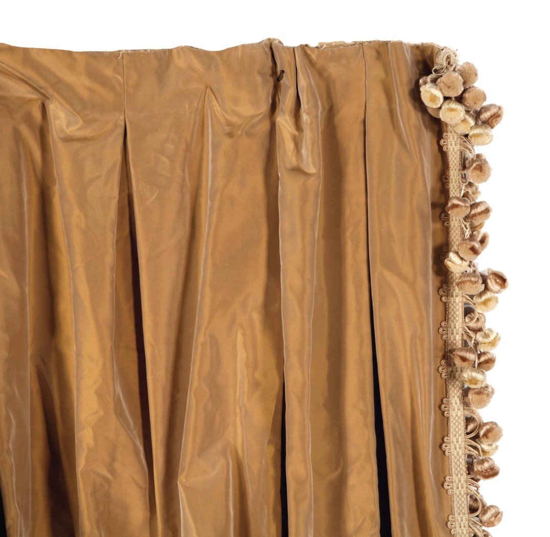 FOUR PALE BEIGE SILK DRAPERY PANELS, , MODERN | Christie's