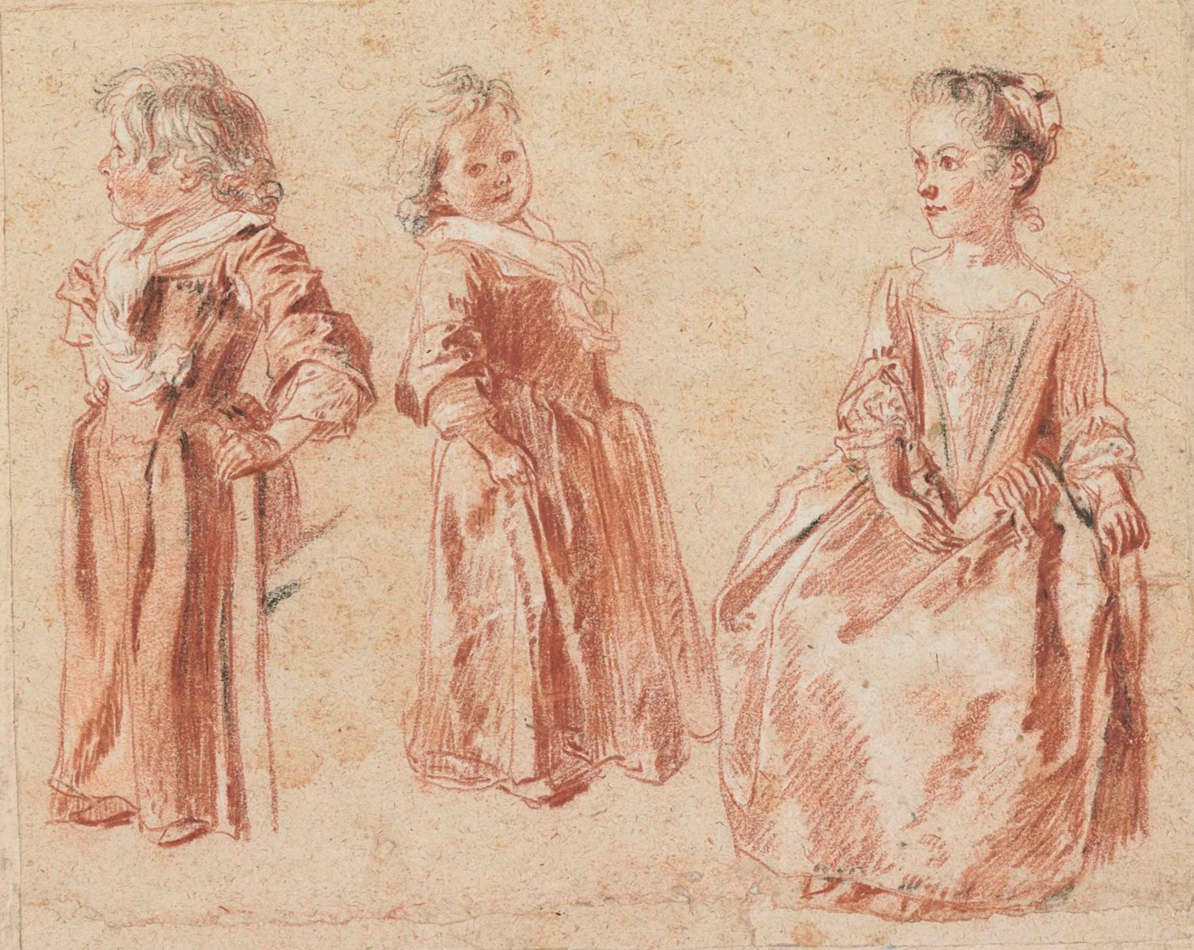 Jean-Antoine Watteau (Valenciennes 1684-1721 Nogent-sur-Marne) , Two ...