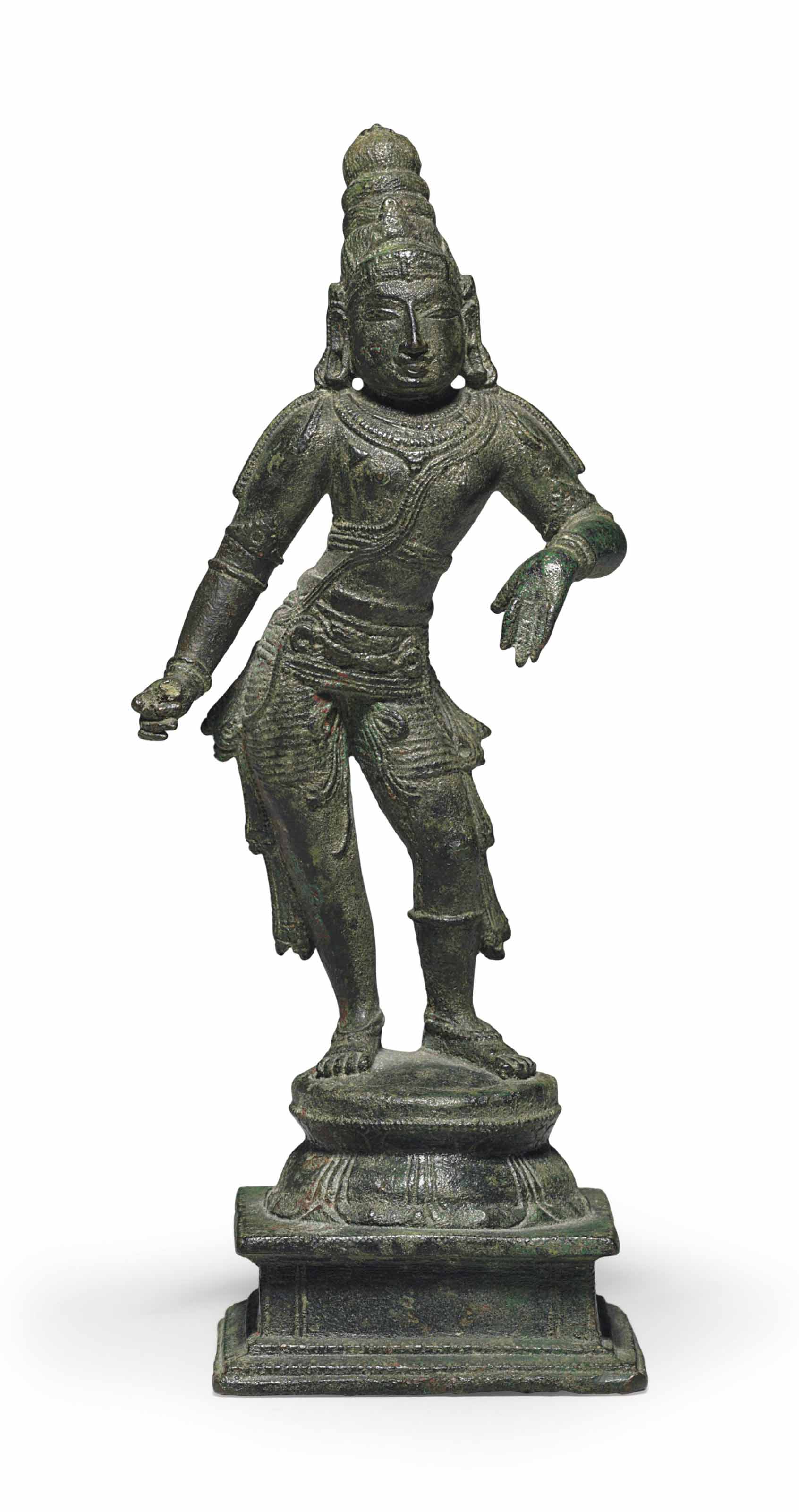 A bronze figure of Shiva and Parvati , SOUTH INDIA, CHOLA PERIOD, 12TH ...