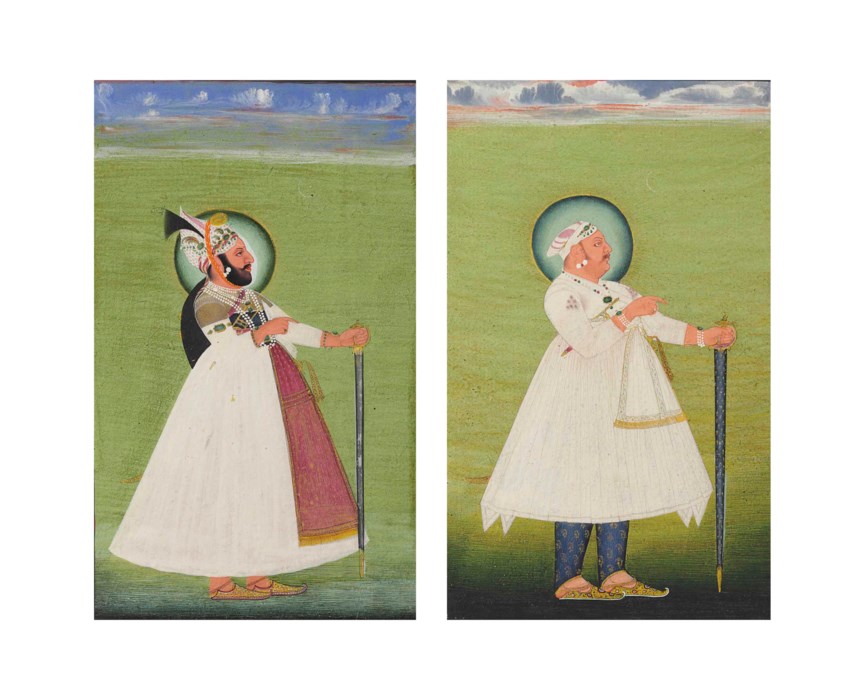 Two Portraits of Maharana Jai Singh and Maharana Ari Singh , ATTRIBUTED ...