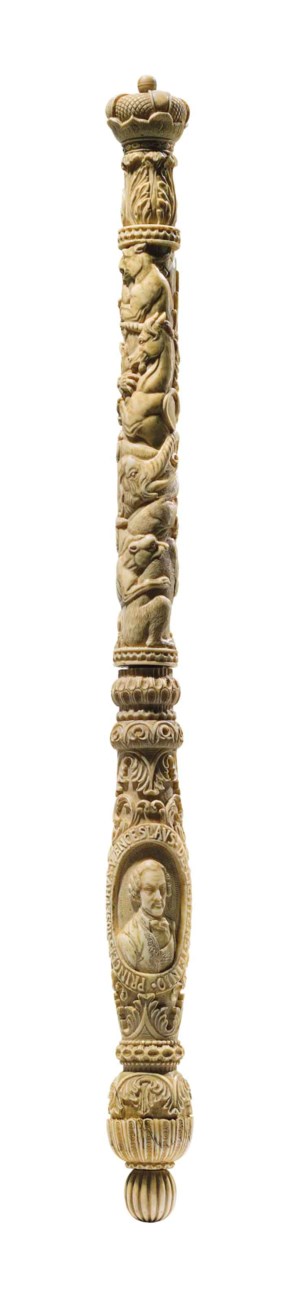A FRENCH CARVED IVORY SCEPTER , LAST QUARTER 19TH CENTURY | Christie's