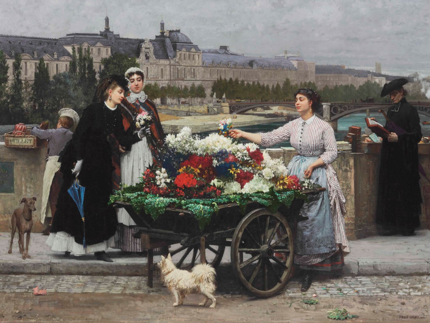 Marie-François Firmin-Girard (French, 1838-1921) , The Flower Seller on ...