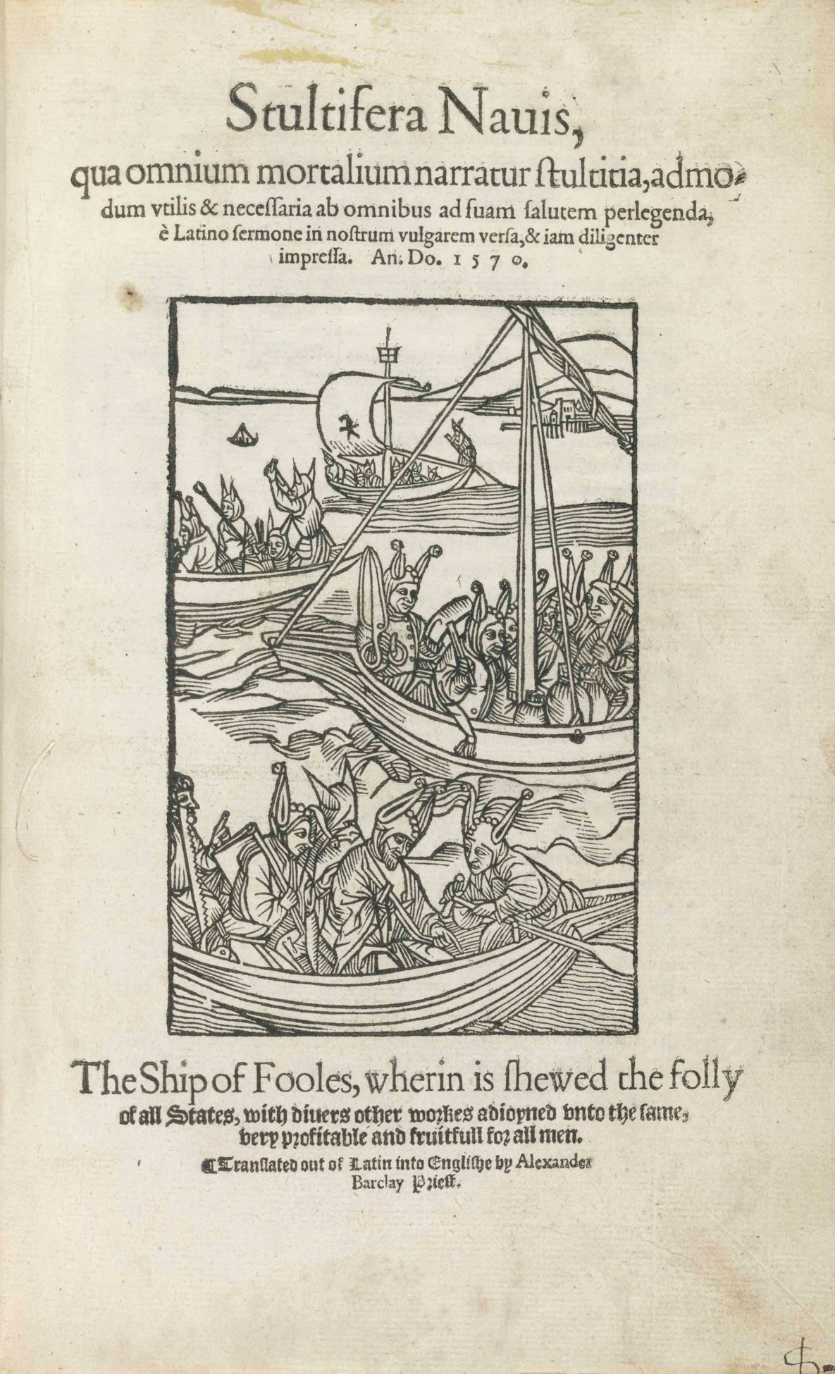 BRANT, Sebastian. Stultifera navis, qua omnium mortalium narratur ...