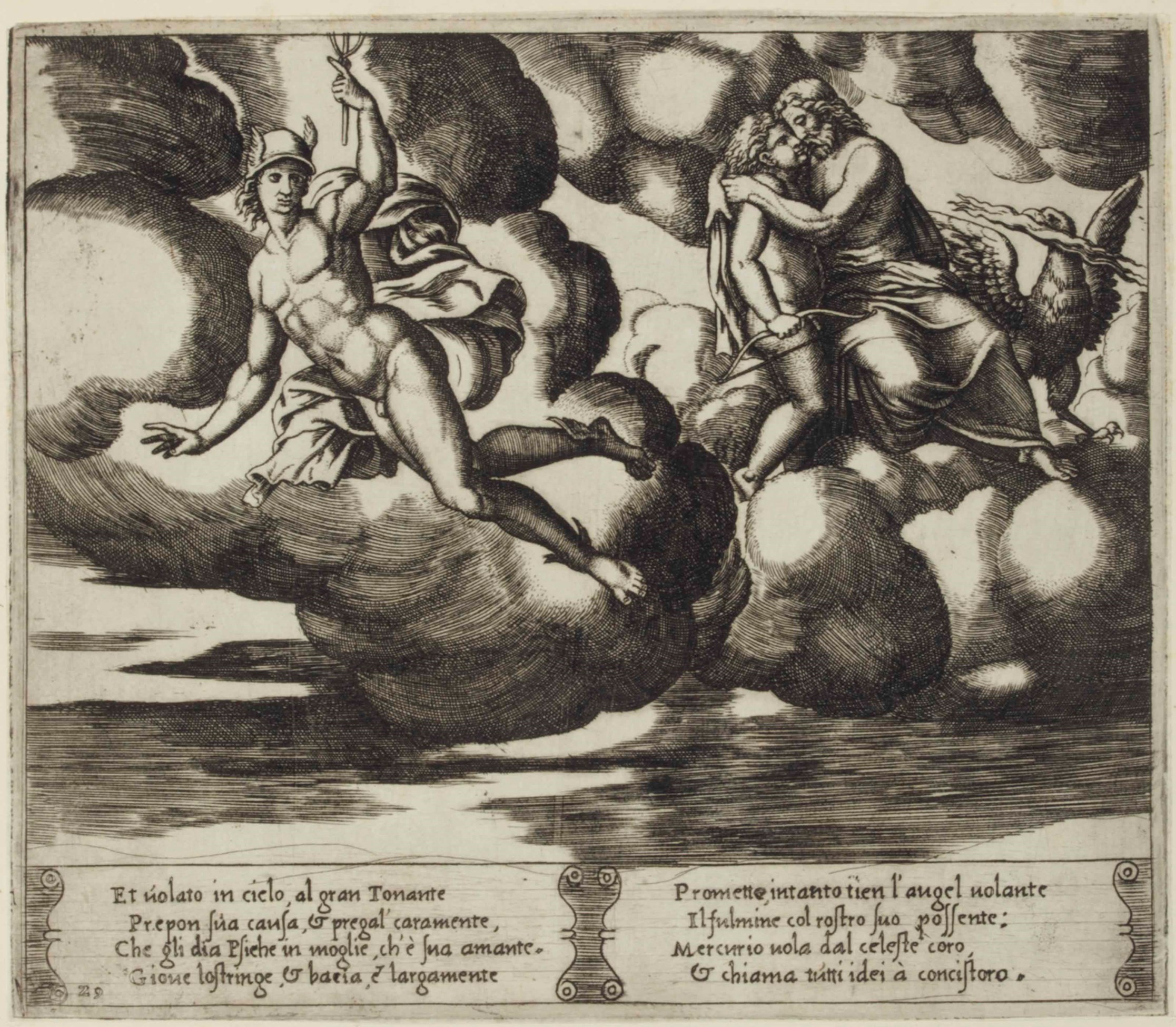 MASTER OF THE DIE (fl. 1532-1550), after Raphael. [The Story of Cupid ...