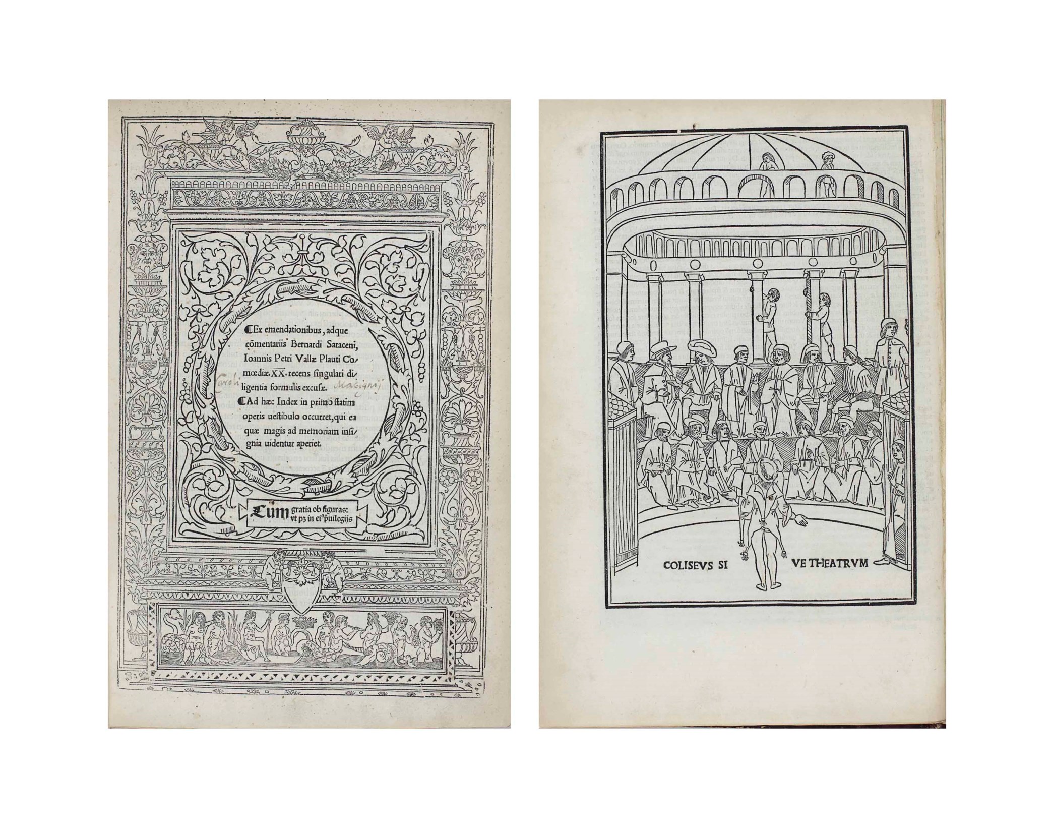 PLAUTUS, Titus Maccius (ca 254-184 B.C.). Comoediae. xx. Commentary by ...