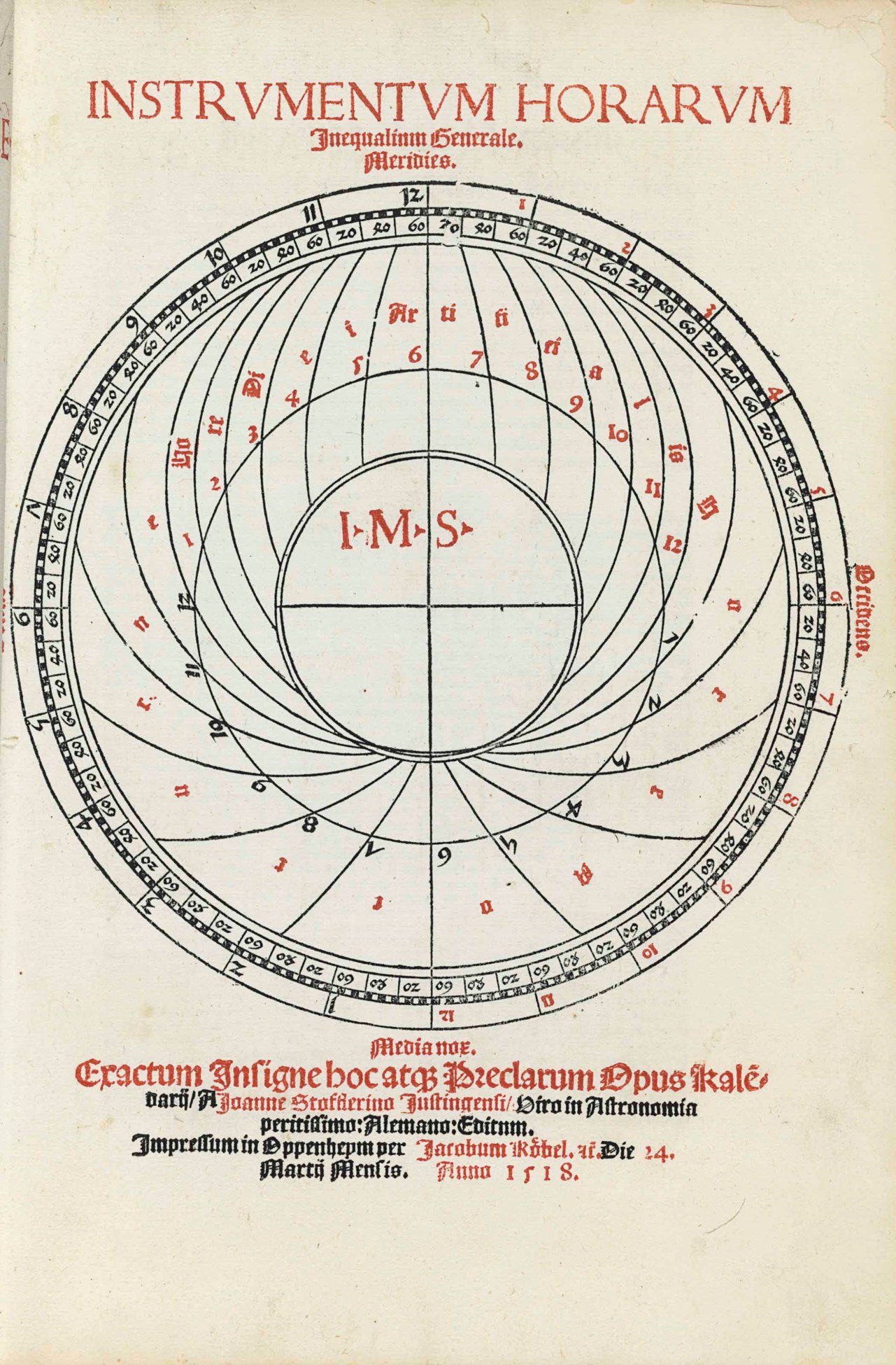 STOEFFLER, Johannes (1452-1531). Calendarium romanum magnum. Oppenheim ...