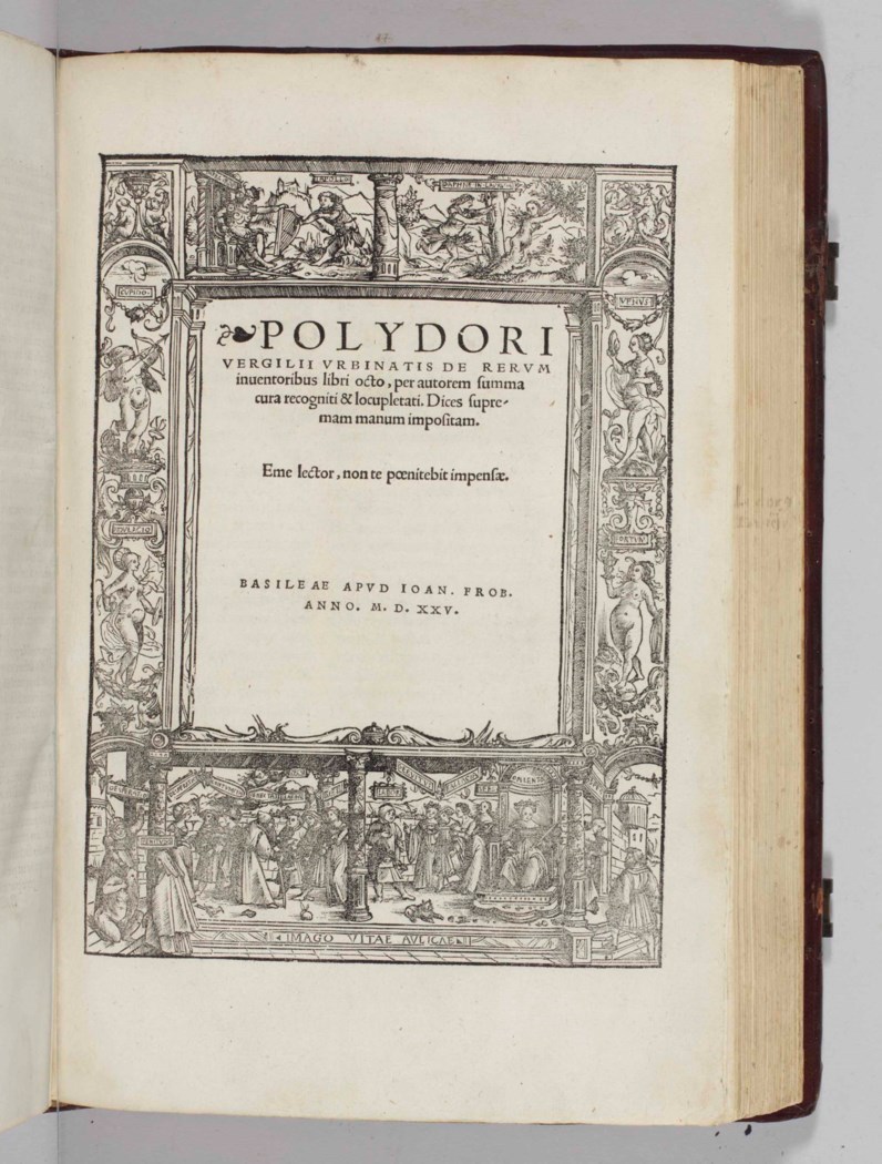 VERGILIUS, Polydorus (ca 1470-1555). Adagiorum opus. Basel: Johann ...