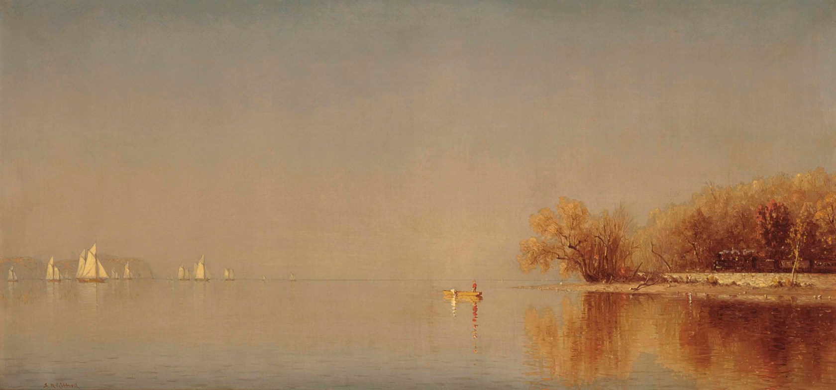 Sanford Robinson Gifford (1823-1880) , Tappan Zee | Christie's