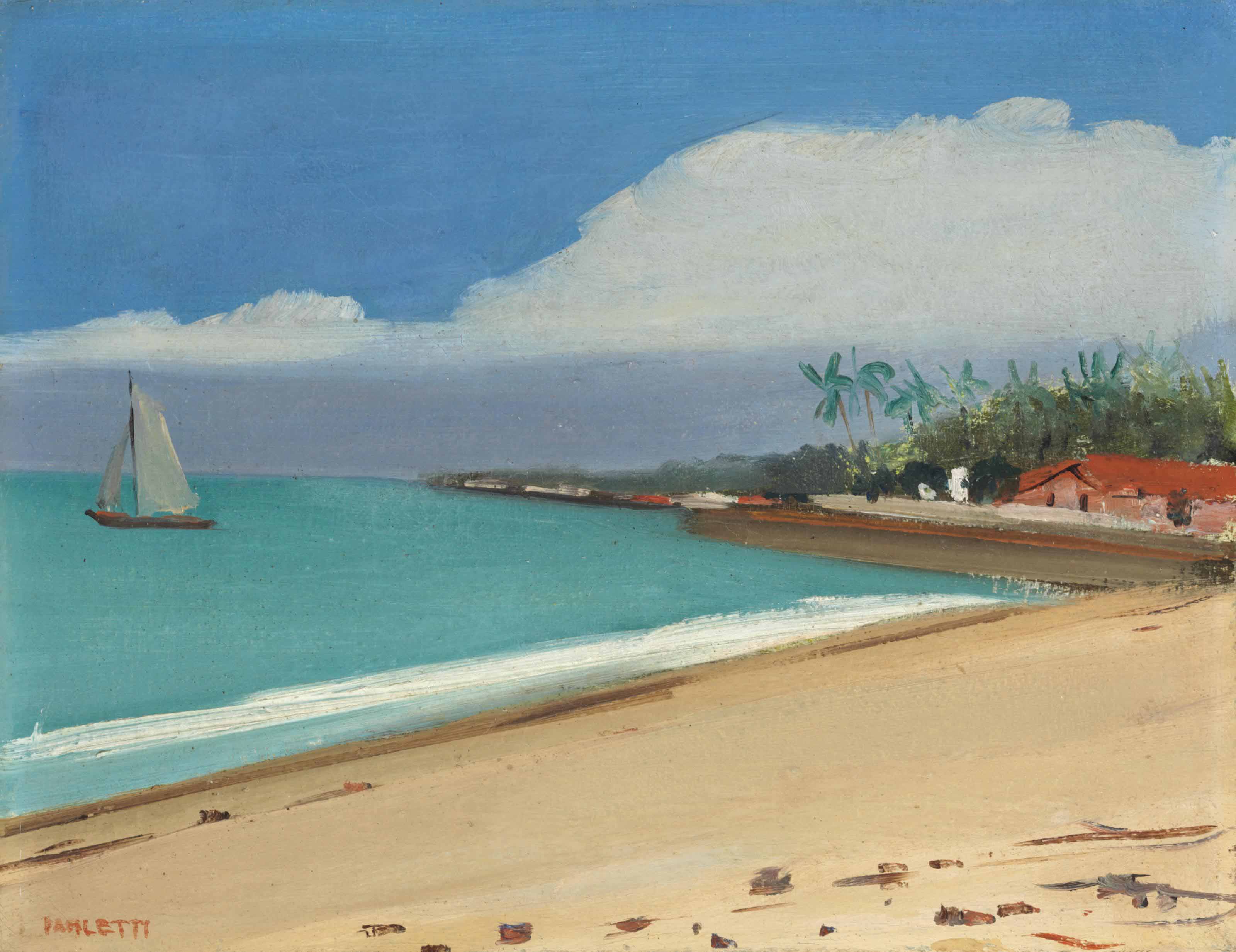 José Pancetti (Brazilian 1902-1958) , Marinha, Bahia (Série Mar Grande ...