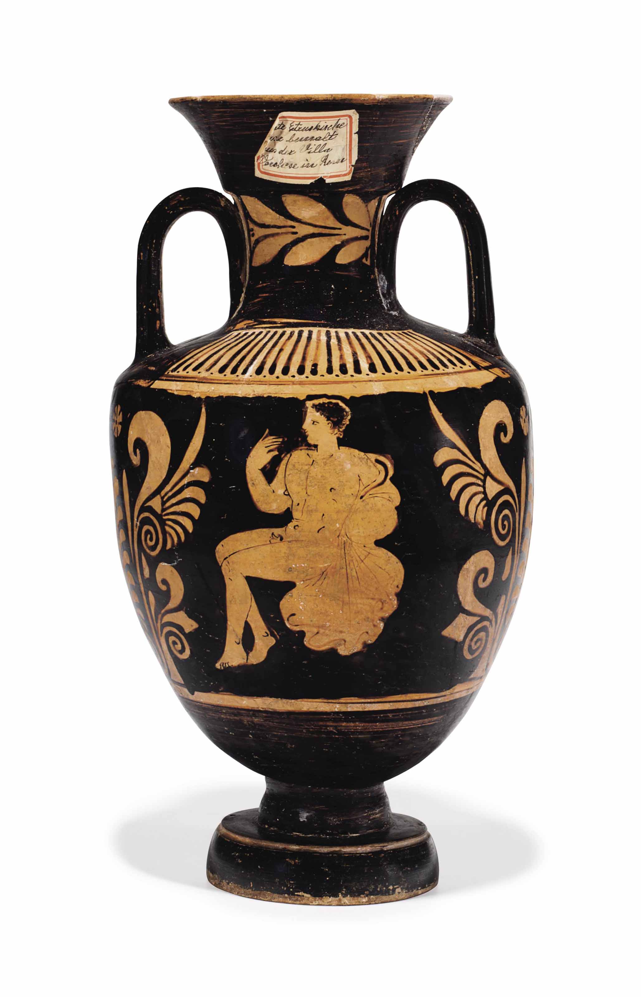 A GREEK GILT TERRACOTTA APPLIQUÉ , TARANTINE, CIRCA 350-325 B.C ...