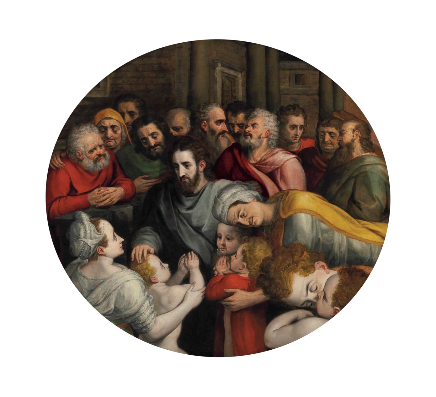 Frans Floris I (Antwerp 1519/20-1570) and Studio , Christ Blessing the ...