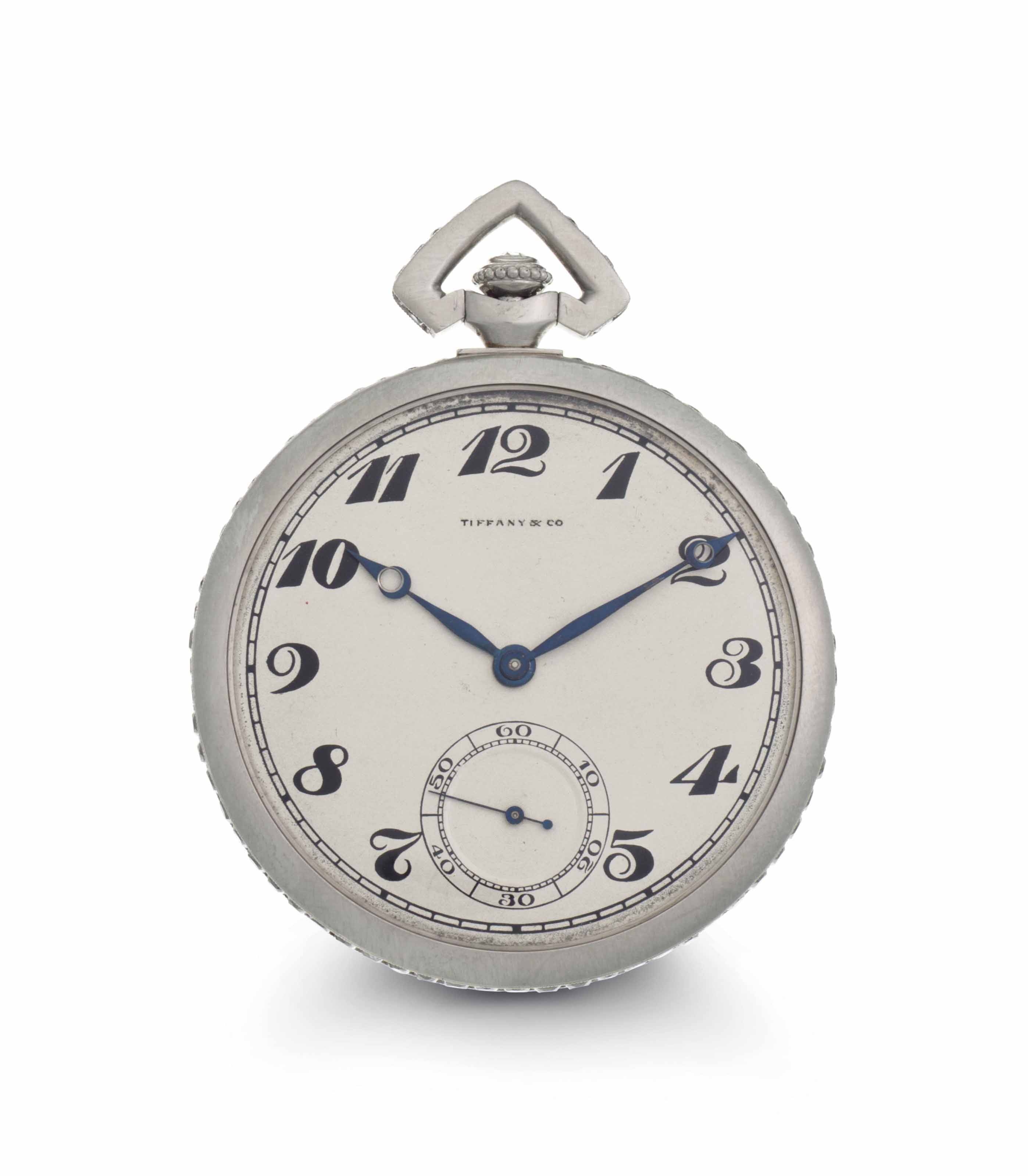 C.H. Meylan. A Platinum and Diamond-Set Keyless Lever Dress Watch