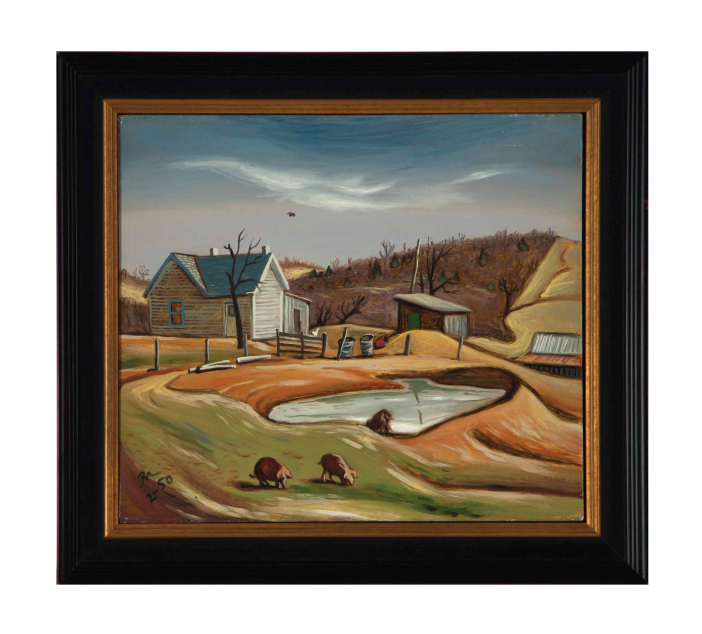 Roger Norman Medearis (AMERICAN, 1920-2001) , Sketch for The Pond ...
