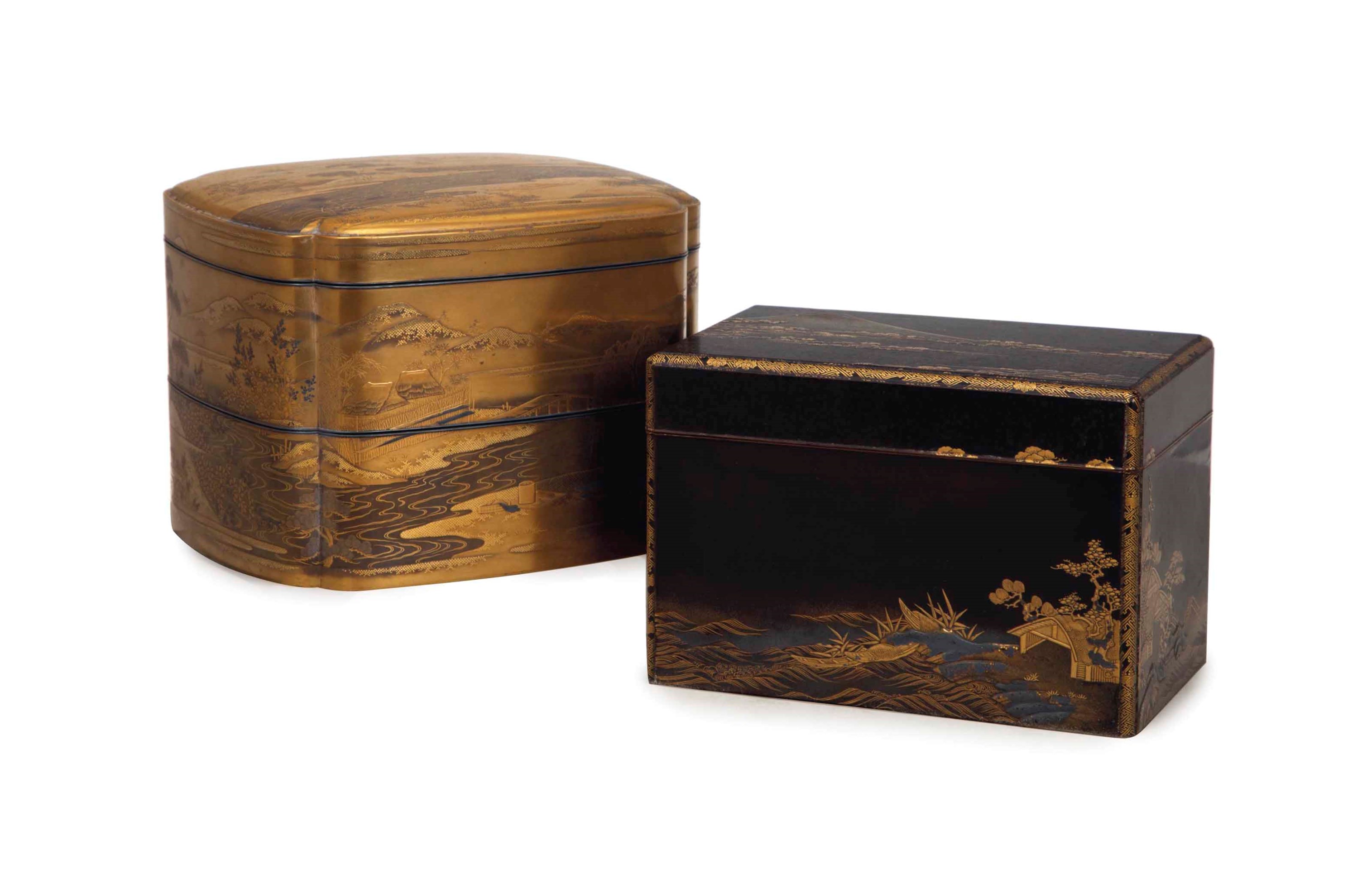 TWO JAPANESE LACQUER BOXES, , MEIJI PERIOD (19TH CENTURY), | Christie's
