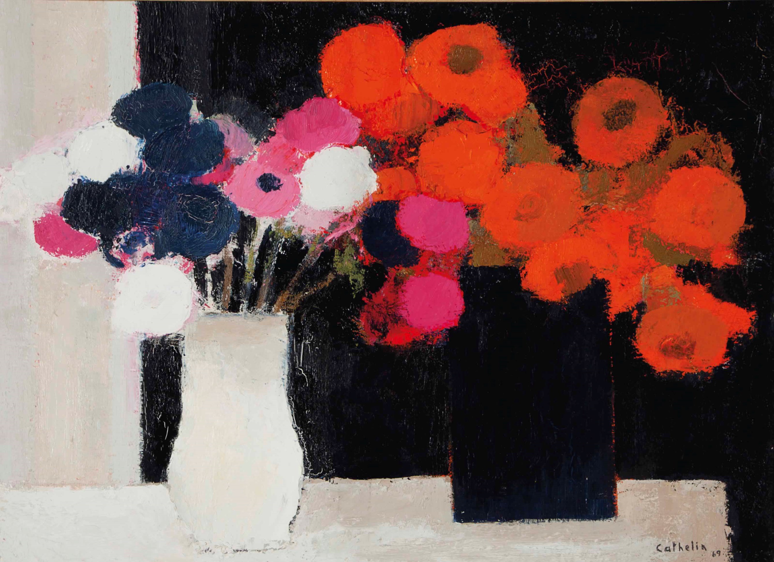 Bernard Cathelin (French, 1919-2004) , Soucis et anémones | Christie's