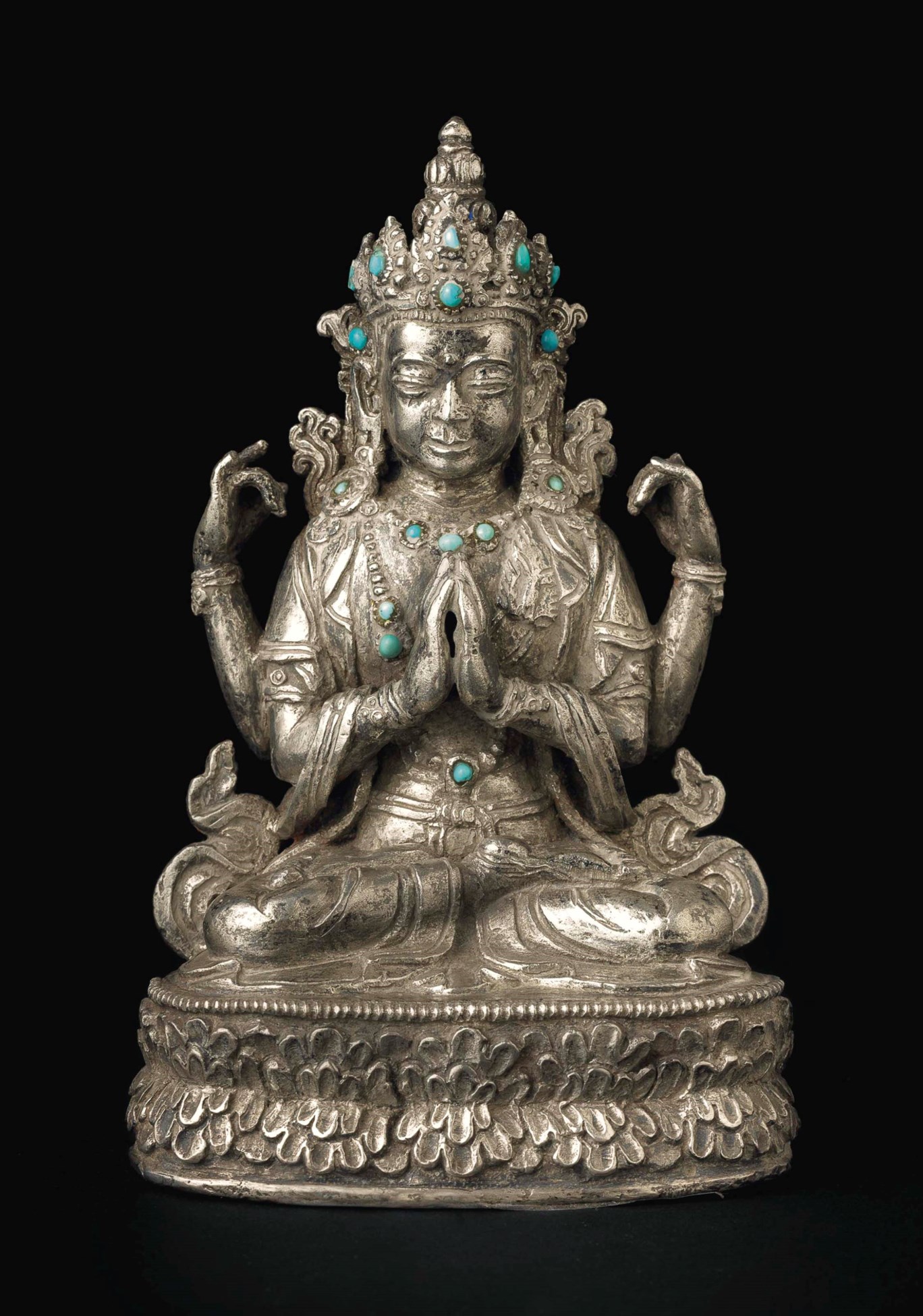 A silver figure of Shadakshari , BHUTAN, 17TH/18TH CENTURY | Christie's