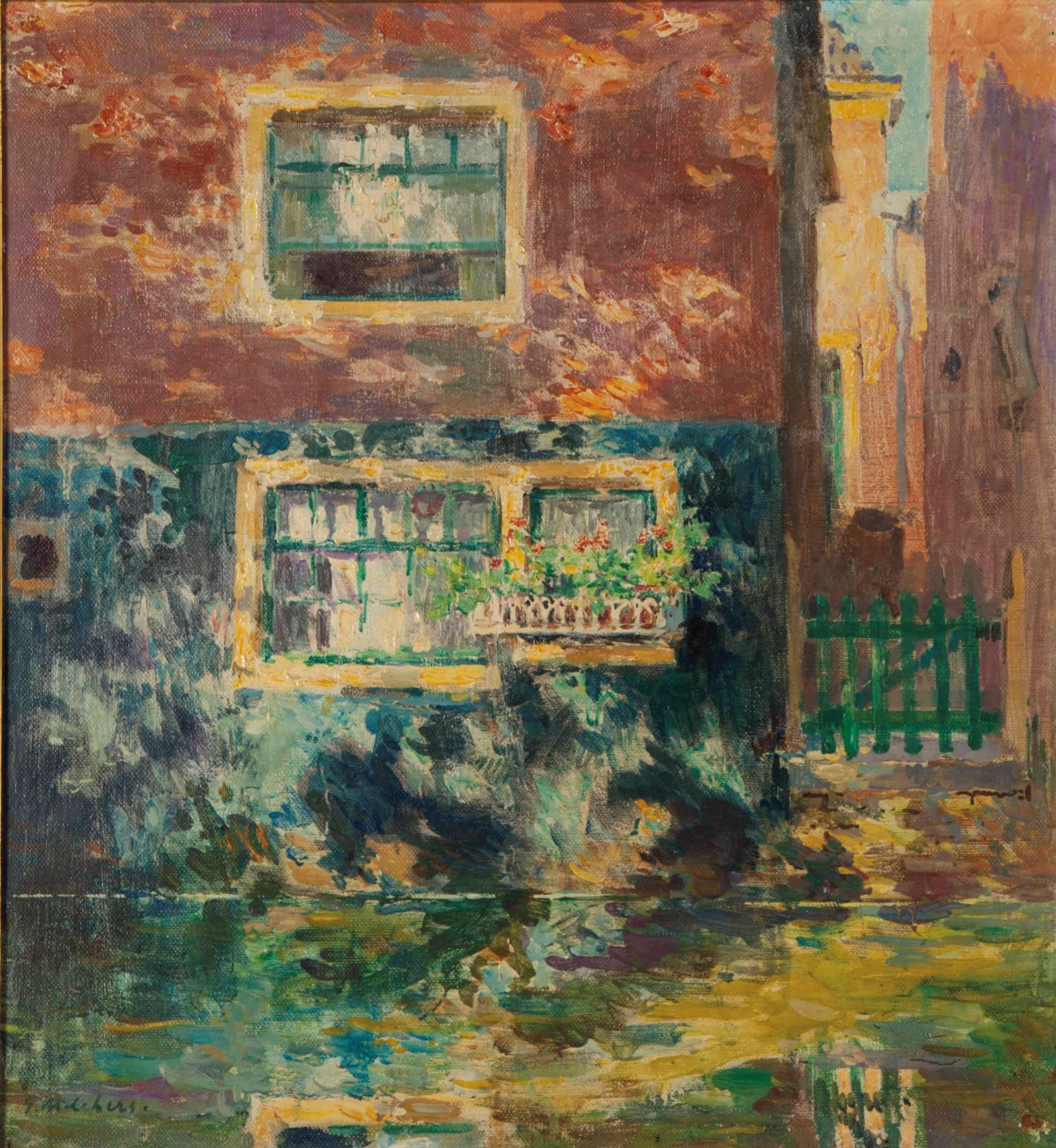 Gari Melchers (American, 1860-1932) , A Canal in Holland | Christie's