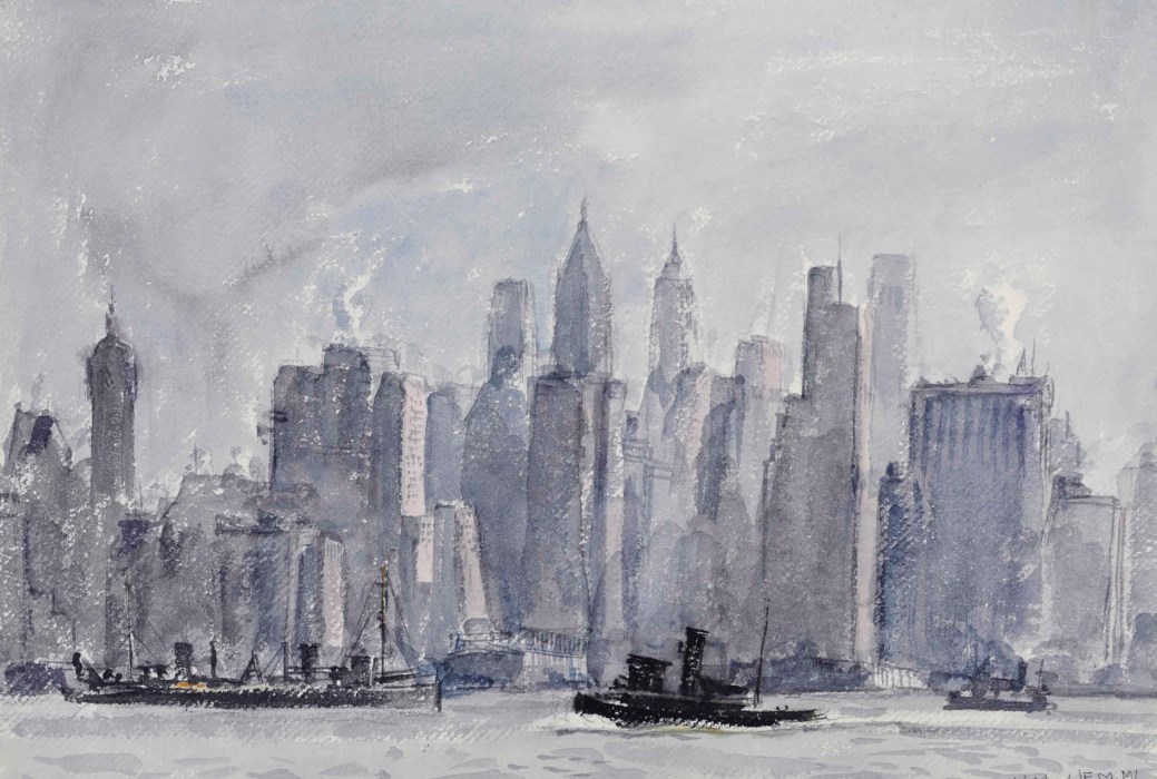 Reginald Marsh (American, 1898-1954) , Manhattan Skyline | Christie's