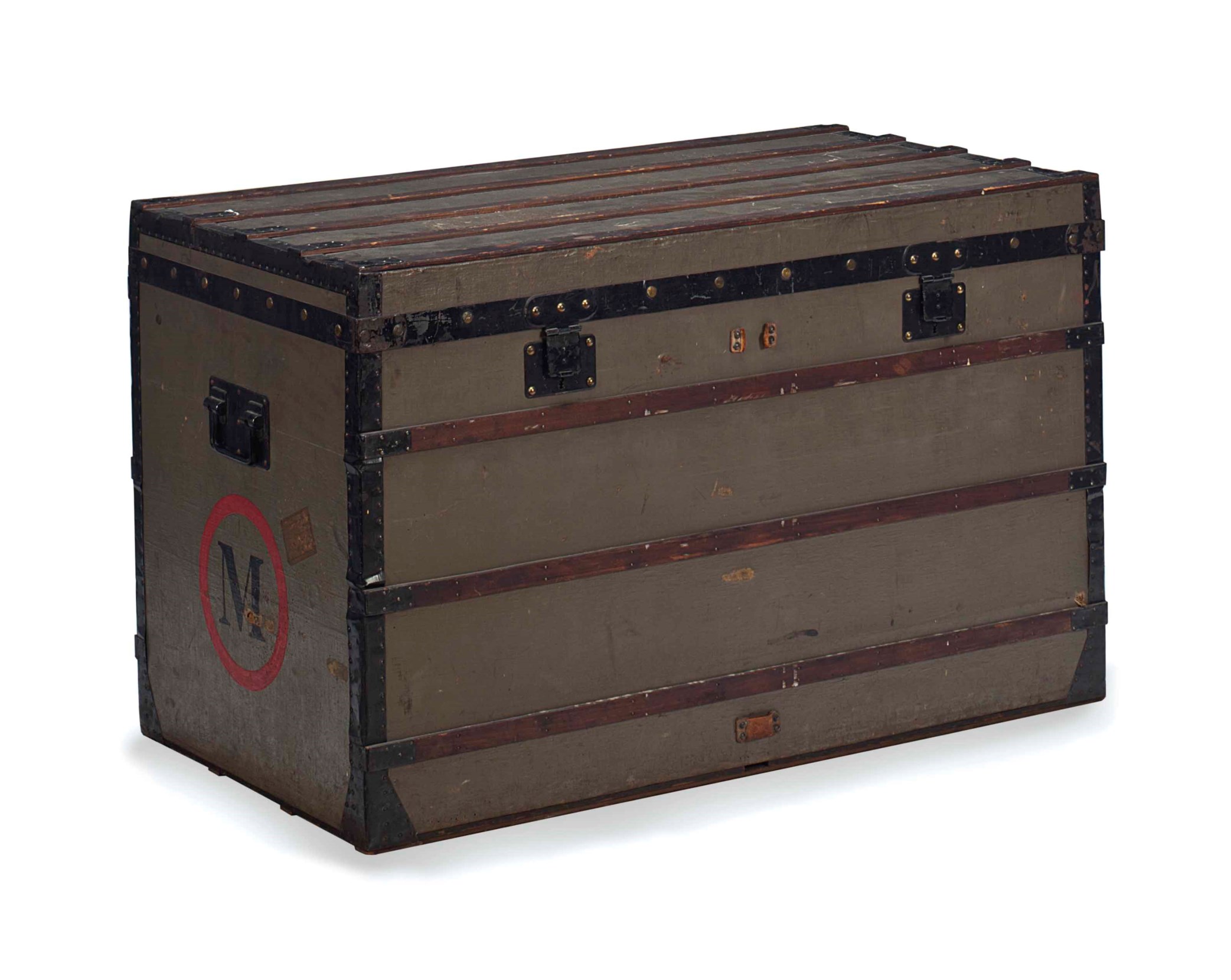 A LOUIS VUITTON 'TRIANON' GREY CANVAS TRUNK, , 1858-1876, | Christie's