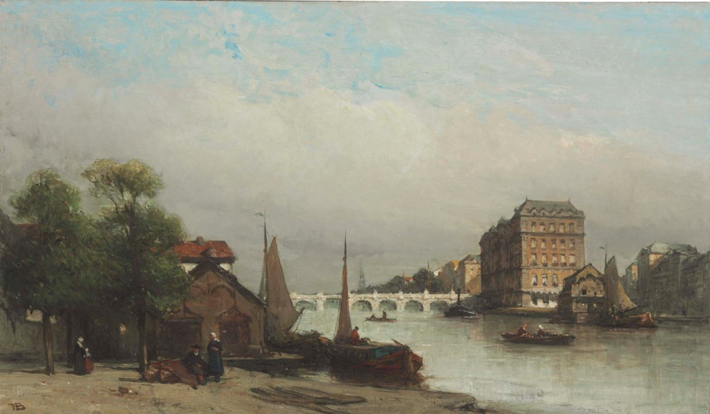 Johannes Bosboom (Dutch, 1817-1891) , The Amstel River, Amsterdam ...