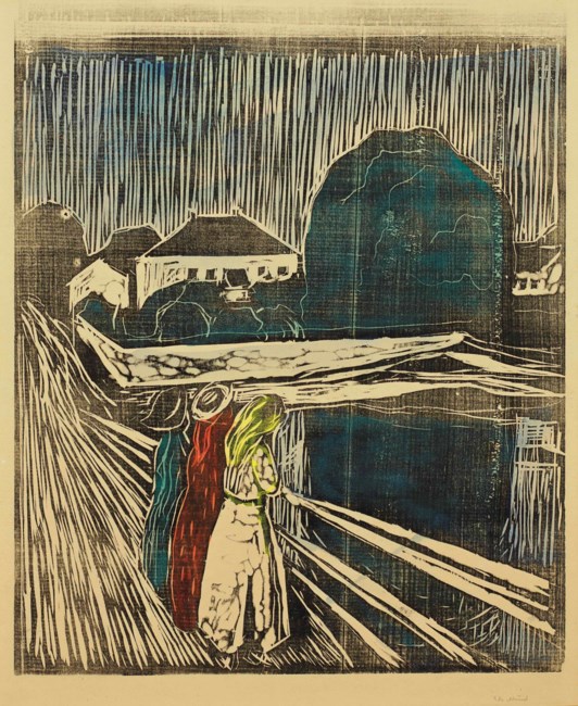 EDVARD MUNCH (1863-1944) , Mädchen auf der Brücke (The Girls on the ...