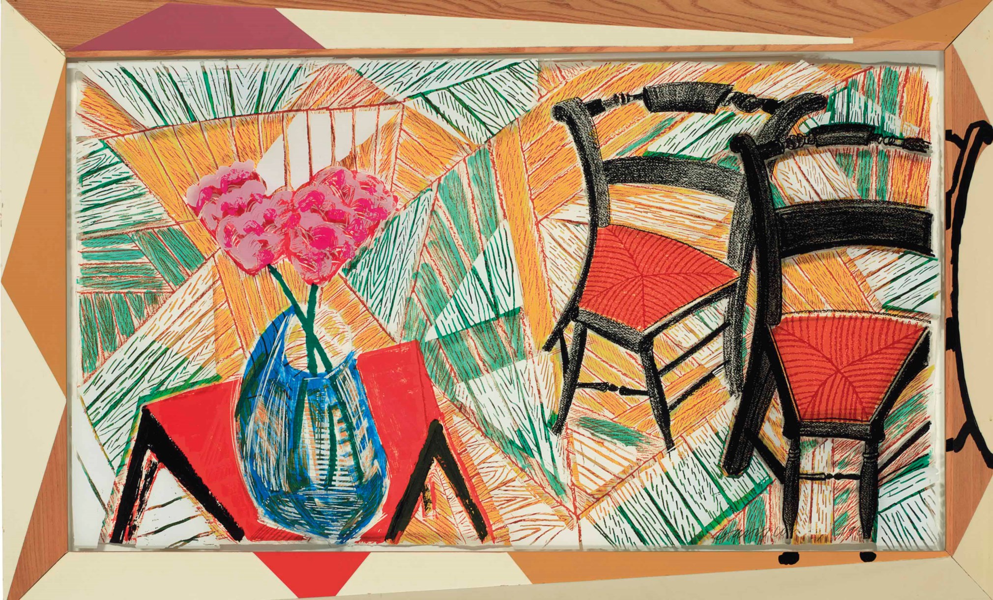 DAVID HOCKNEY (b. 1937) , Walking Past Two Chairs, from Moving Focus ...