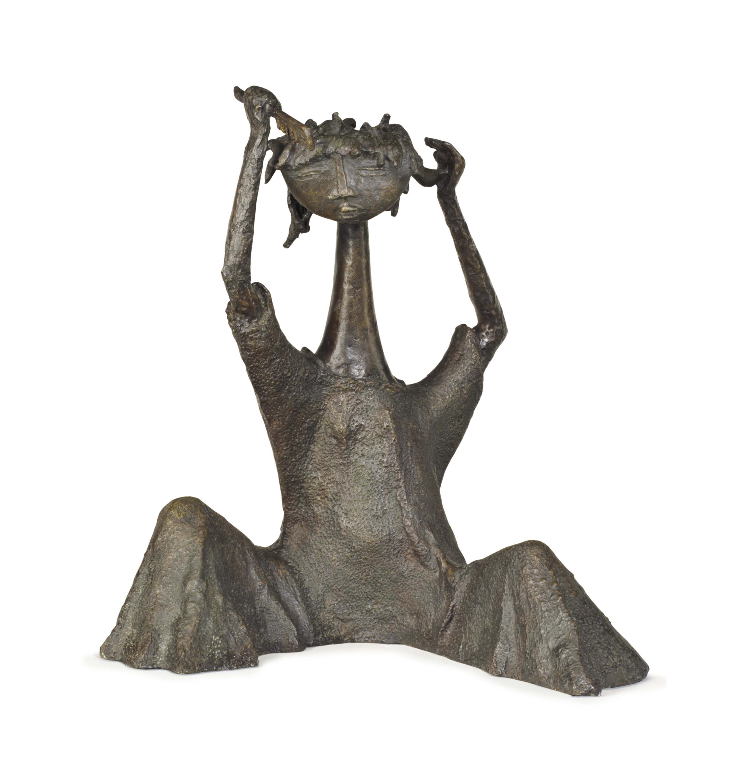 Angel Botello (Spanish/Puerto Rican 1913-1986) , Niña peinándose ...