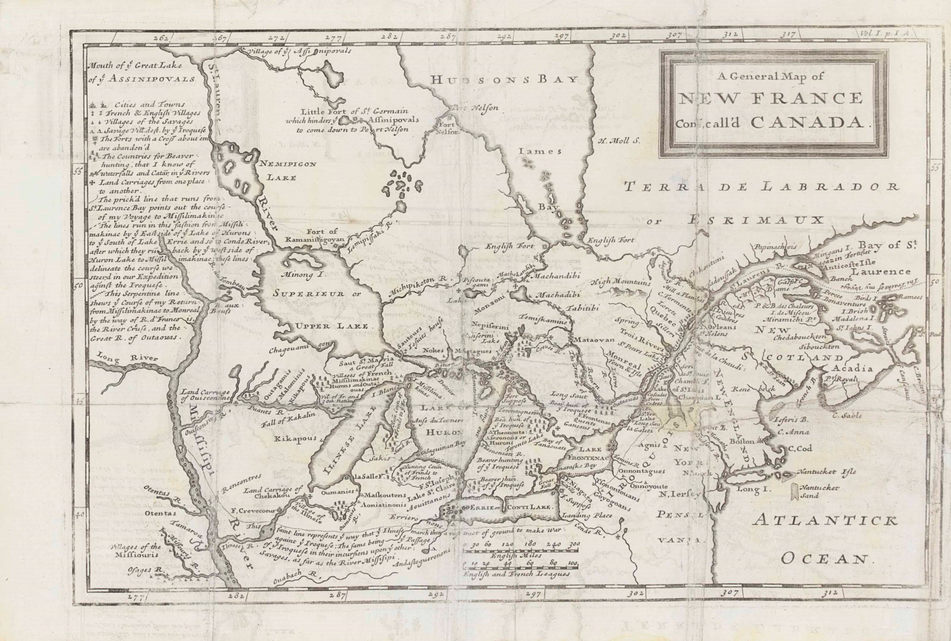 LAHONTAN, Louis Armand, Baron de (1666-1715). New Voyages to North ...