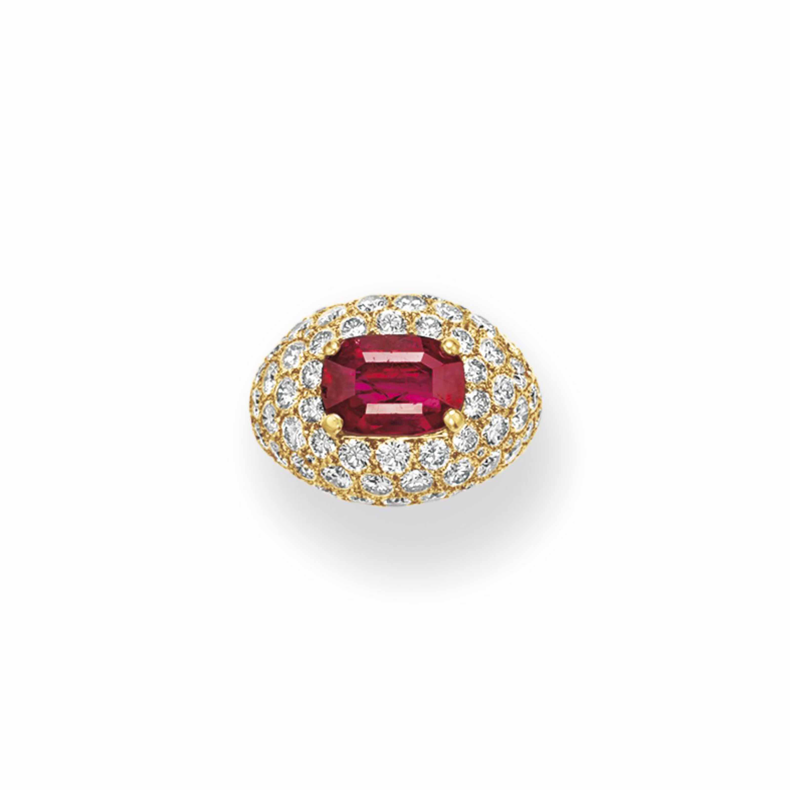 A RUBY AND DIAMOND RING, MOUNTED BY CARTIER | Christie's