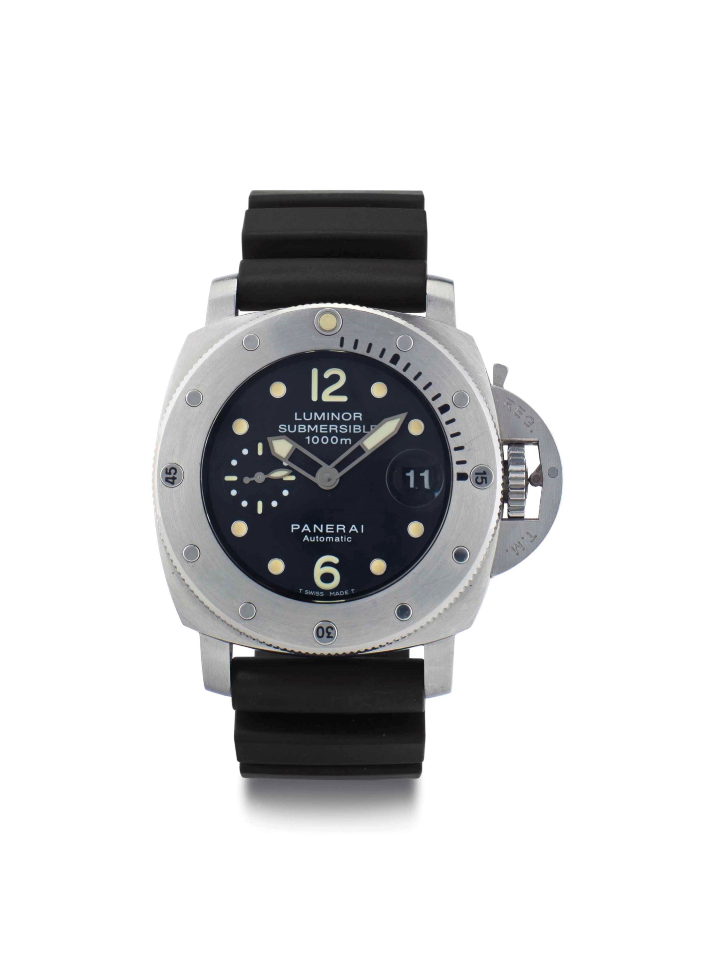 Panerai. A Limited Edition Stainless Steel Diver's Wristwatch with Date ...