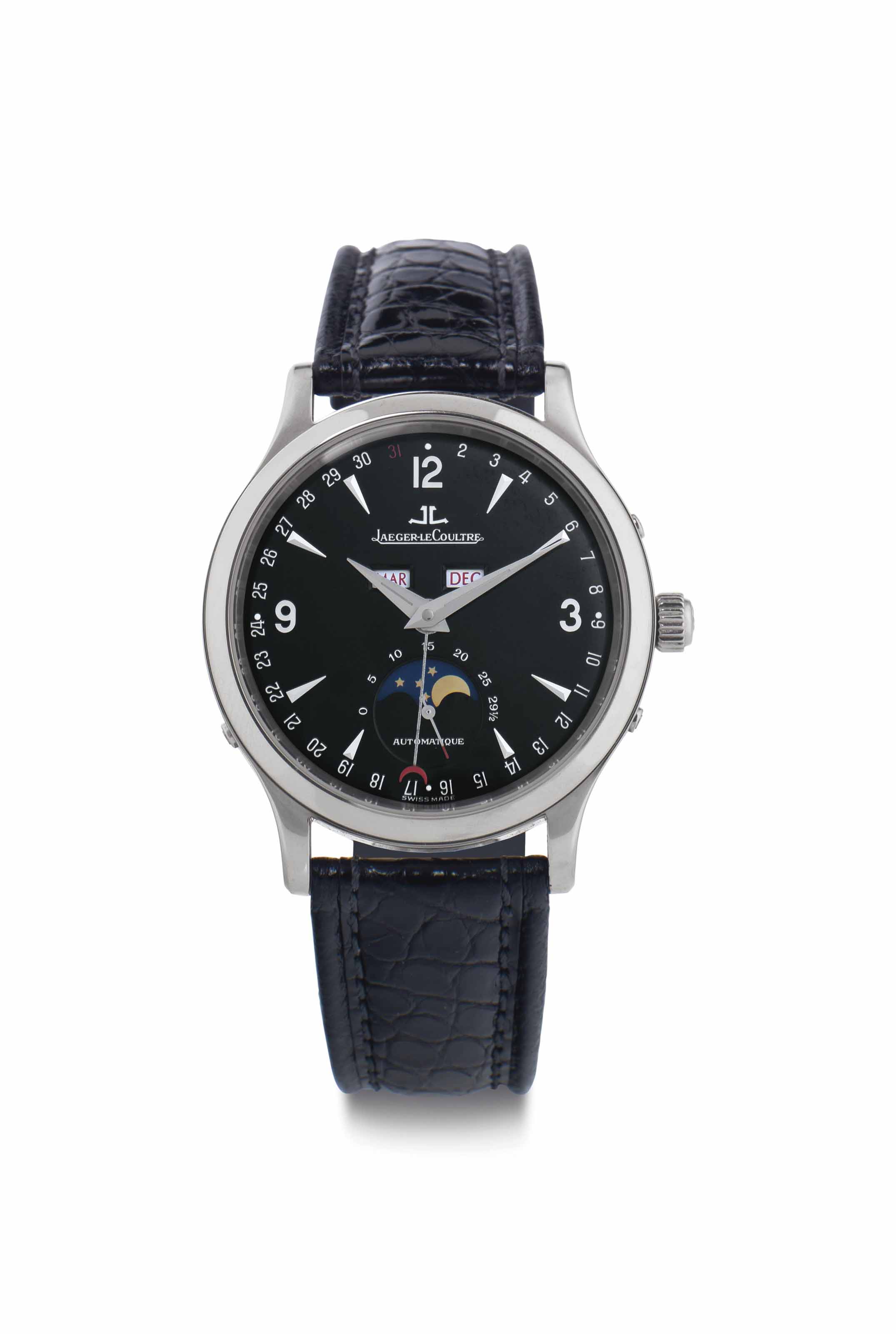 Jaeger-LeCoultre. A Stainless Steel Automatic Triple Calendar ...