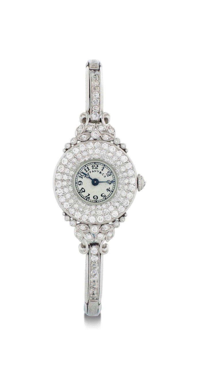 C.H. Meylan. A Platinum and Diamond-Set Lady's Bracelet Watch , SIGNED ...