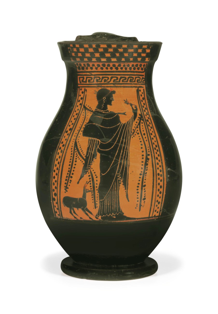 AN ATTIC BLACK-FIGURED OLPE