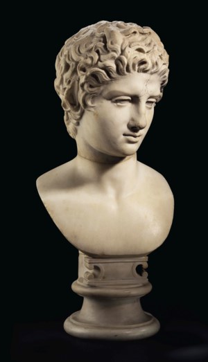 A ROMAN MARBLE HEAD OF PAN , CIRCA LATE 1ST-EARLY 2ND CENTURY A.D ...