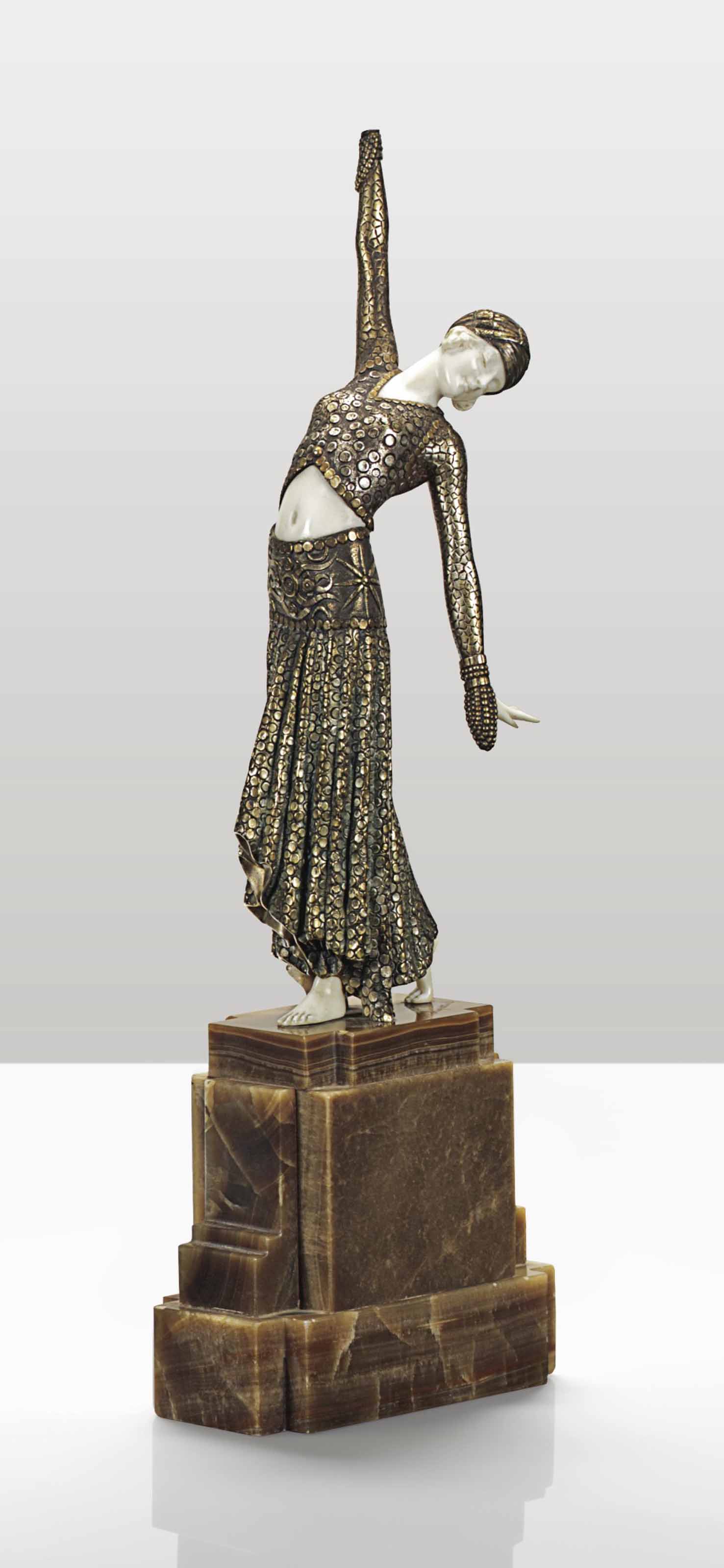 DEMETRE CHIPARUS (1886-1947) , 'FOOTSTEPS' A FIGURE, CIRCA 1925 ...