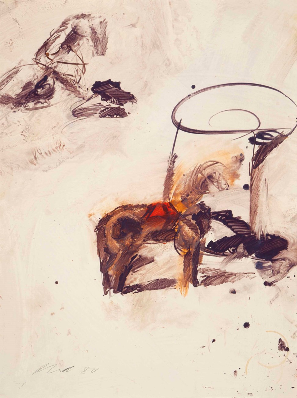 Josef Mikl (Austrian, 1929-2008) , Holzpferd mit glas | Christie's