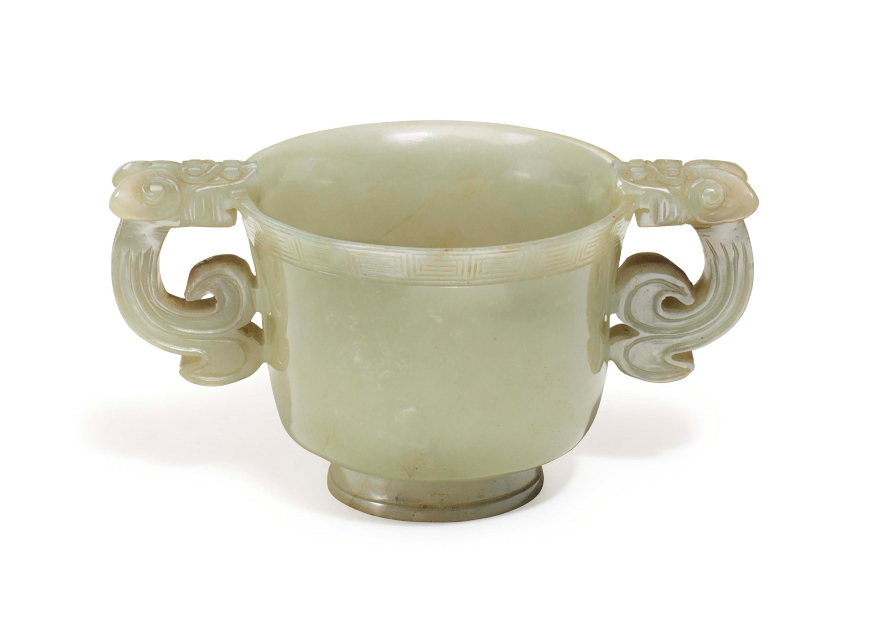 A SMALL CHINESE JADE TWO HANDLED CUP , 19TH/20TH CENTURY | Christie's