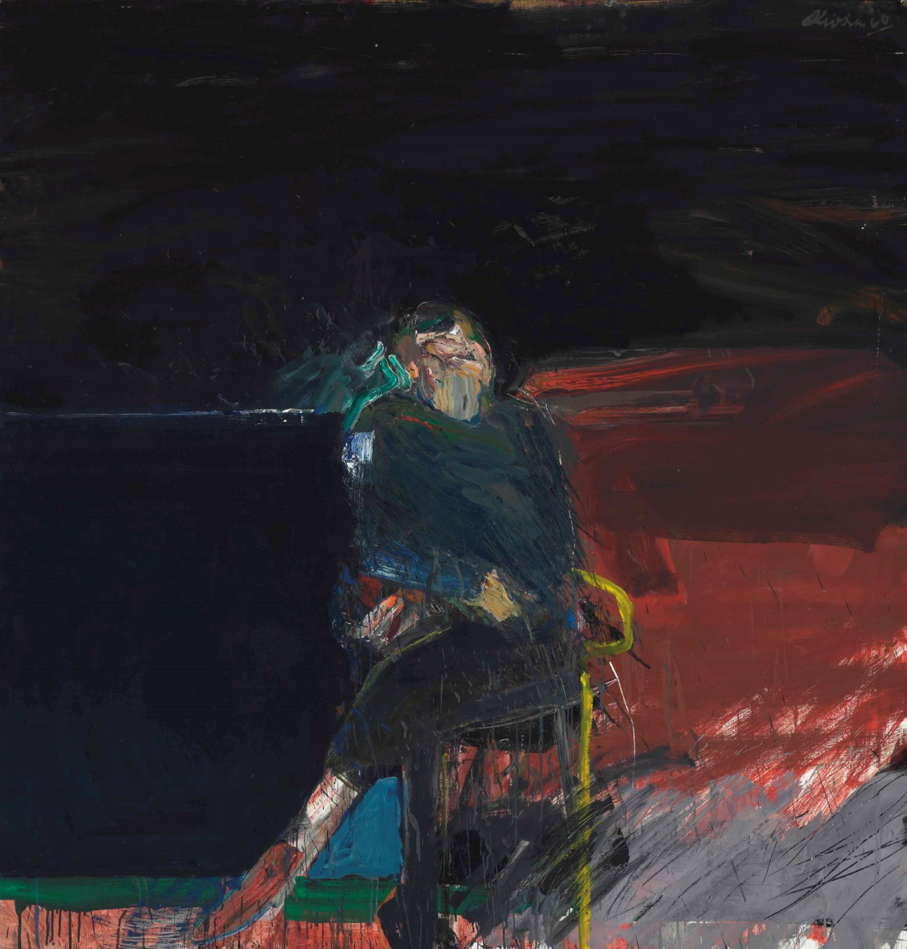 Nathan Oliveira (1928-2010) , Seated Man in Yellow Chair | Christie's