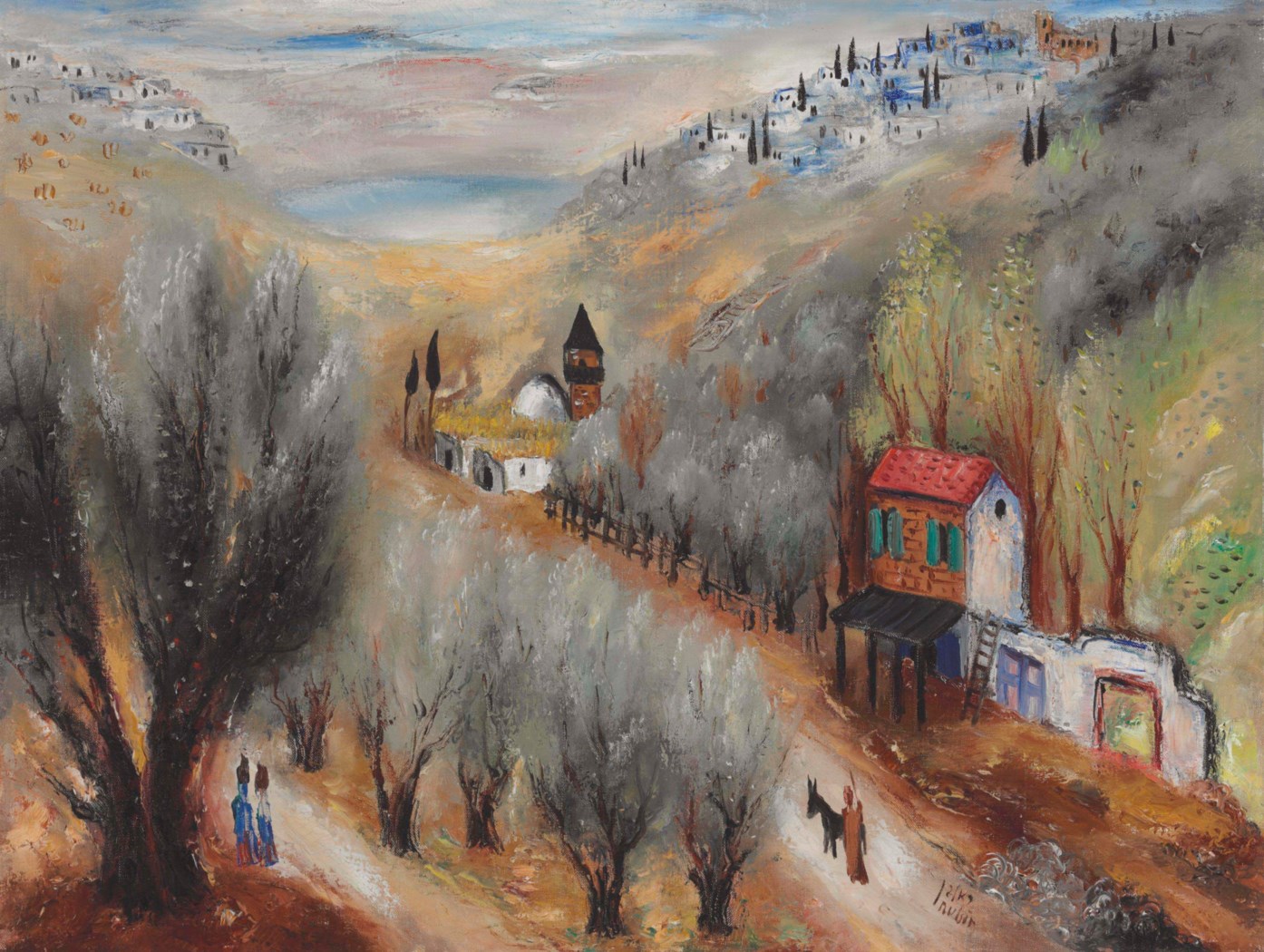 Reuven Rubin (1893-1974) , Entrance to Safed | Christie's