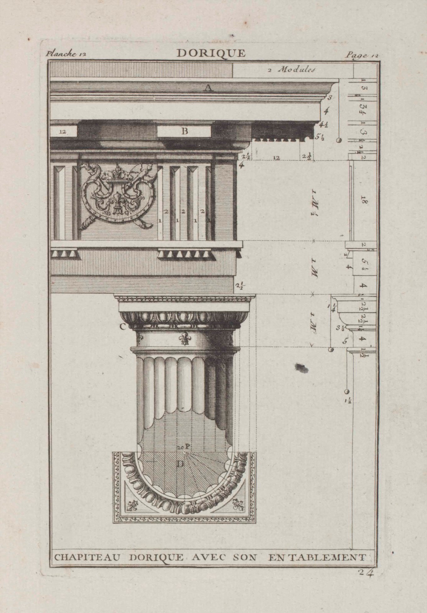 VIGNOLA, Giacomo Barozzi da (1507-1573). Regles des cinq ordres d ...