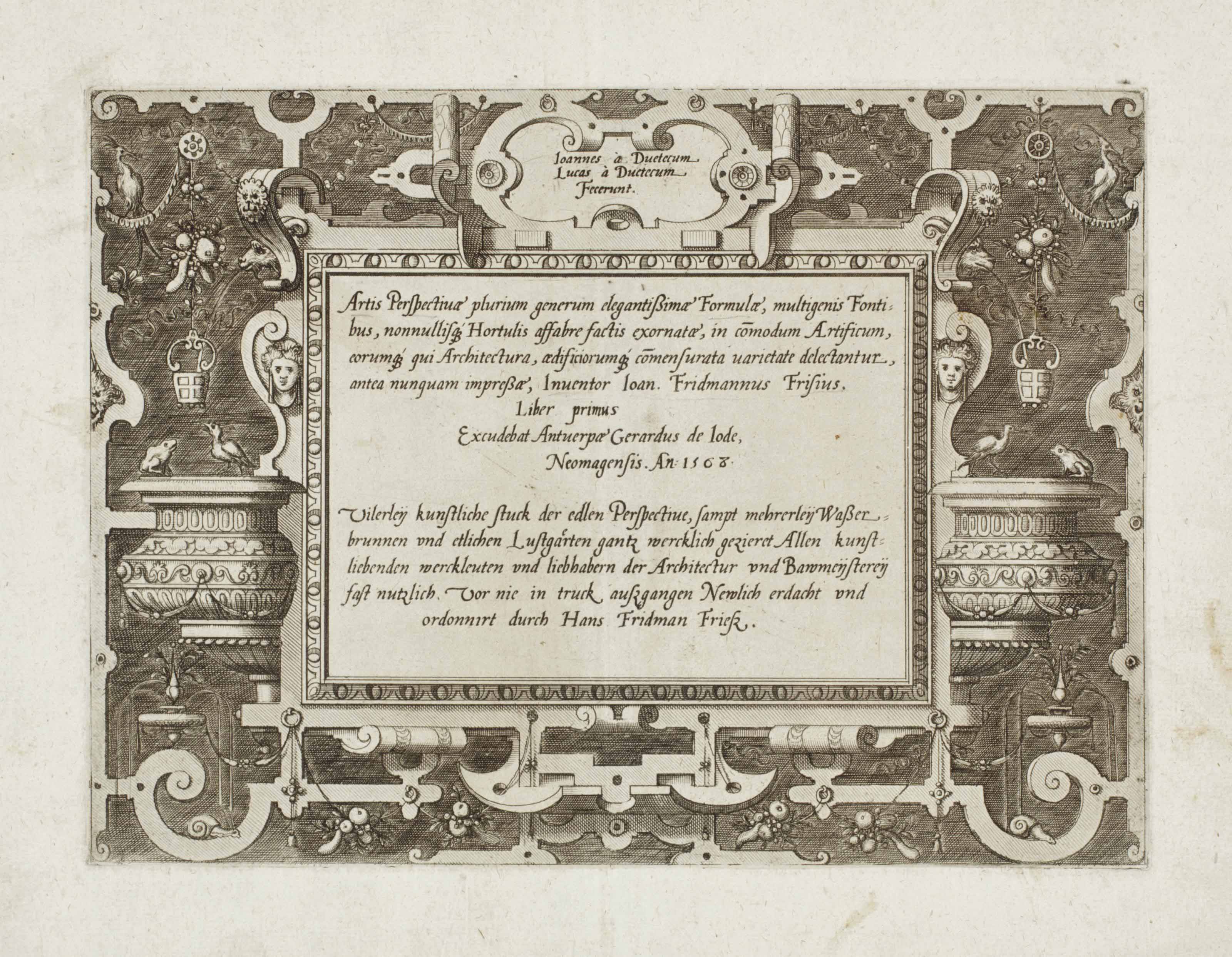 VREDEMAN DE VRIES, Hans (1527 - ?1606) after, by Johannes and Lucas van ...