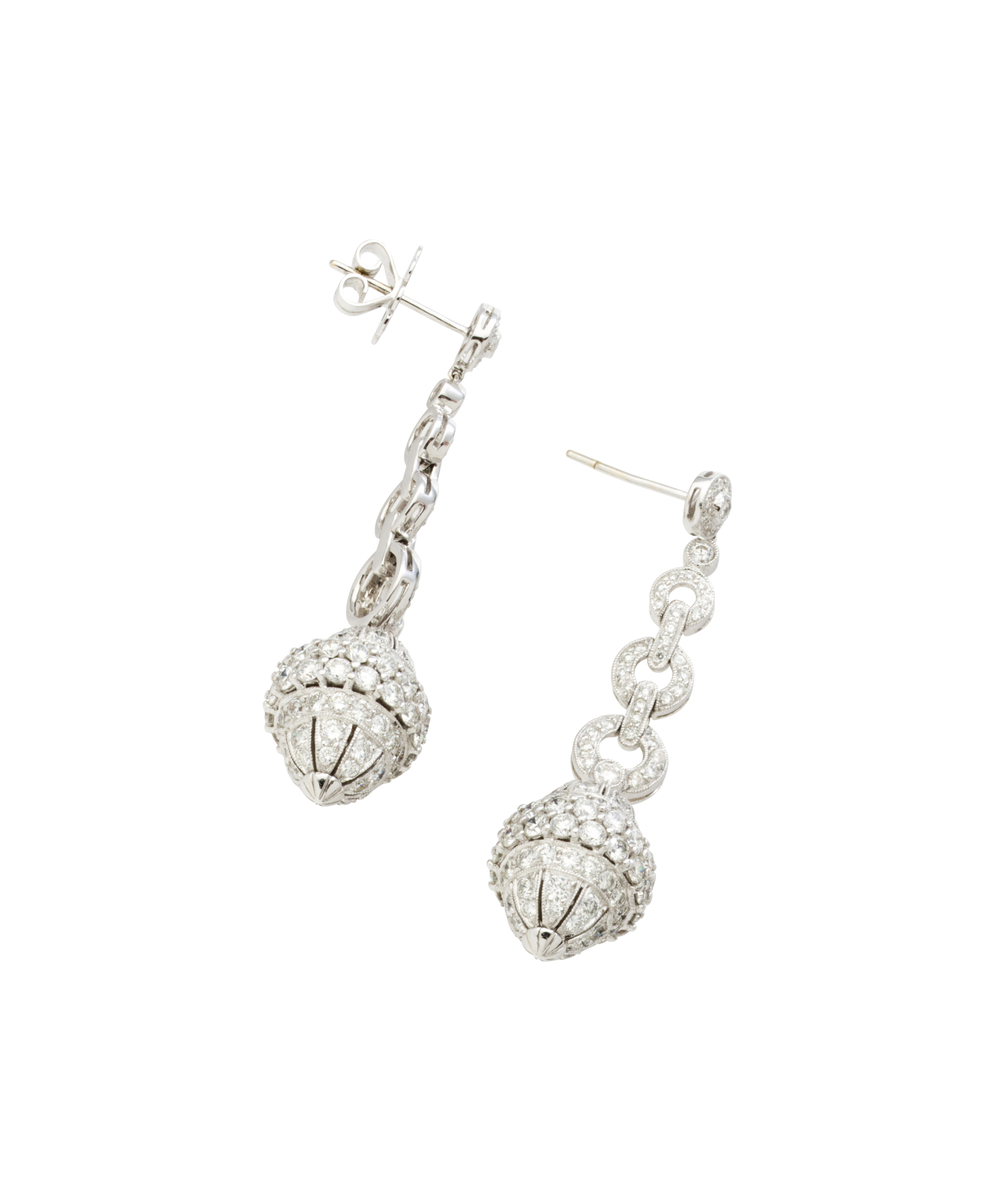 A PAIR OF DIAMOND EAR PENDANTS, | Christie’s