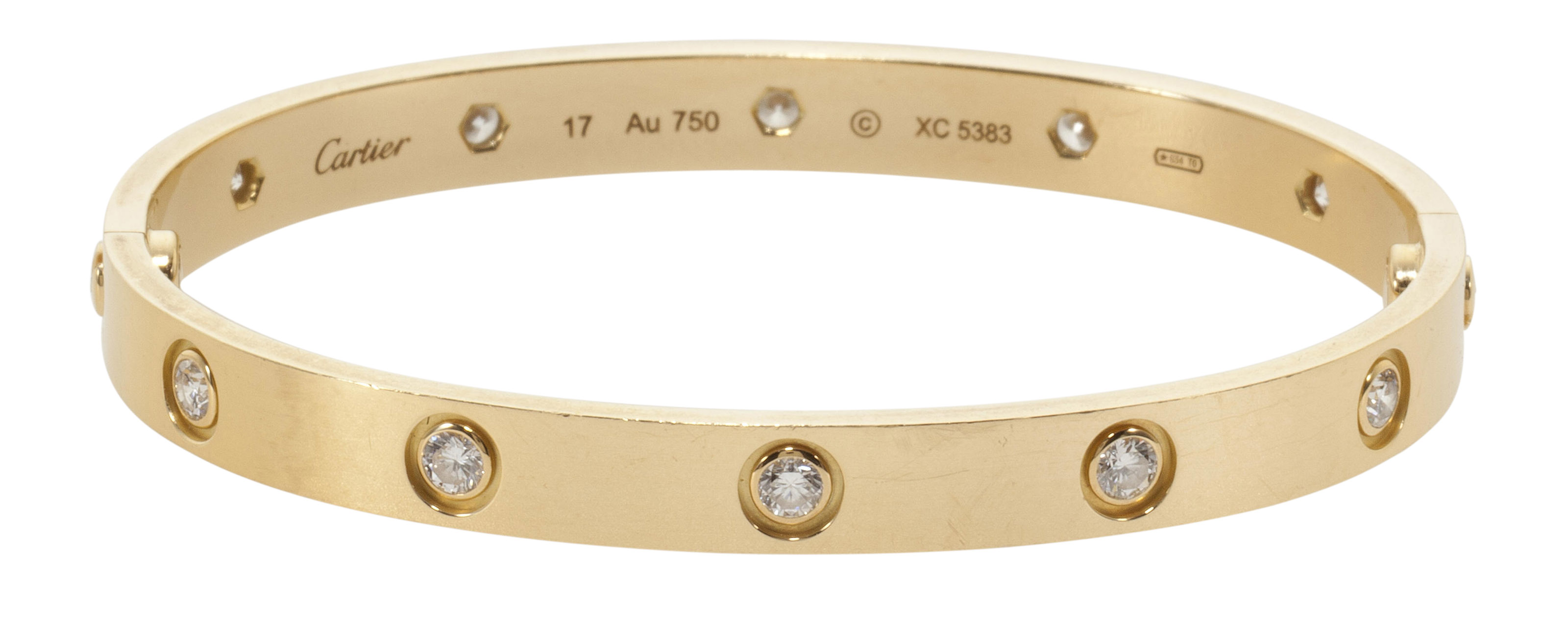 diamond love bangle