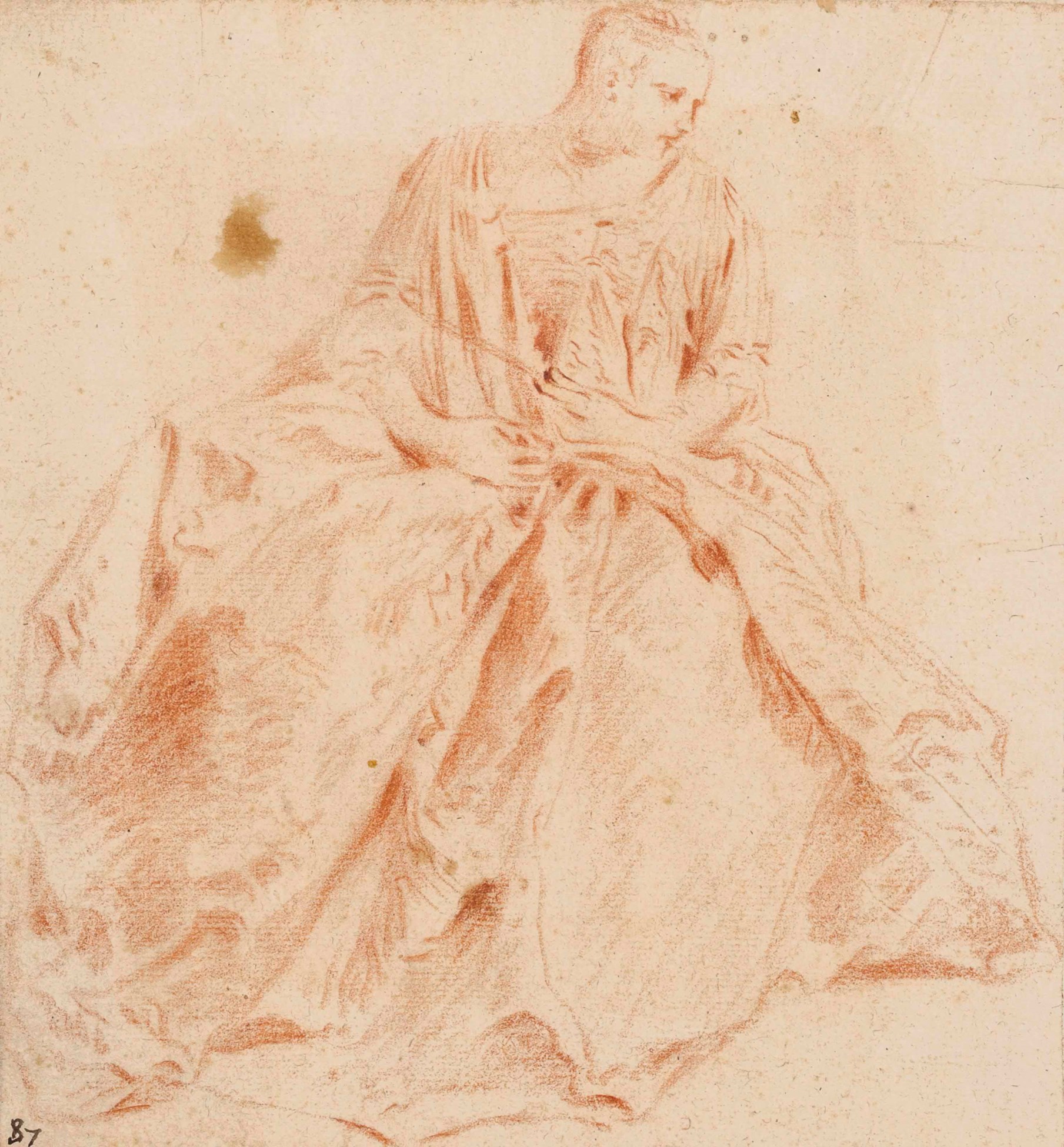 Jean-Baptiste PATER (Valenciennes 1695-1736 Paris) , Une femme assise ...
