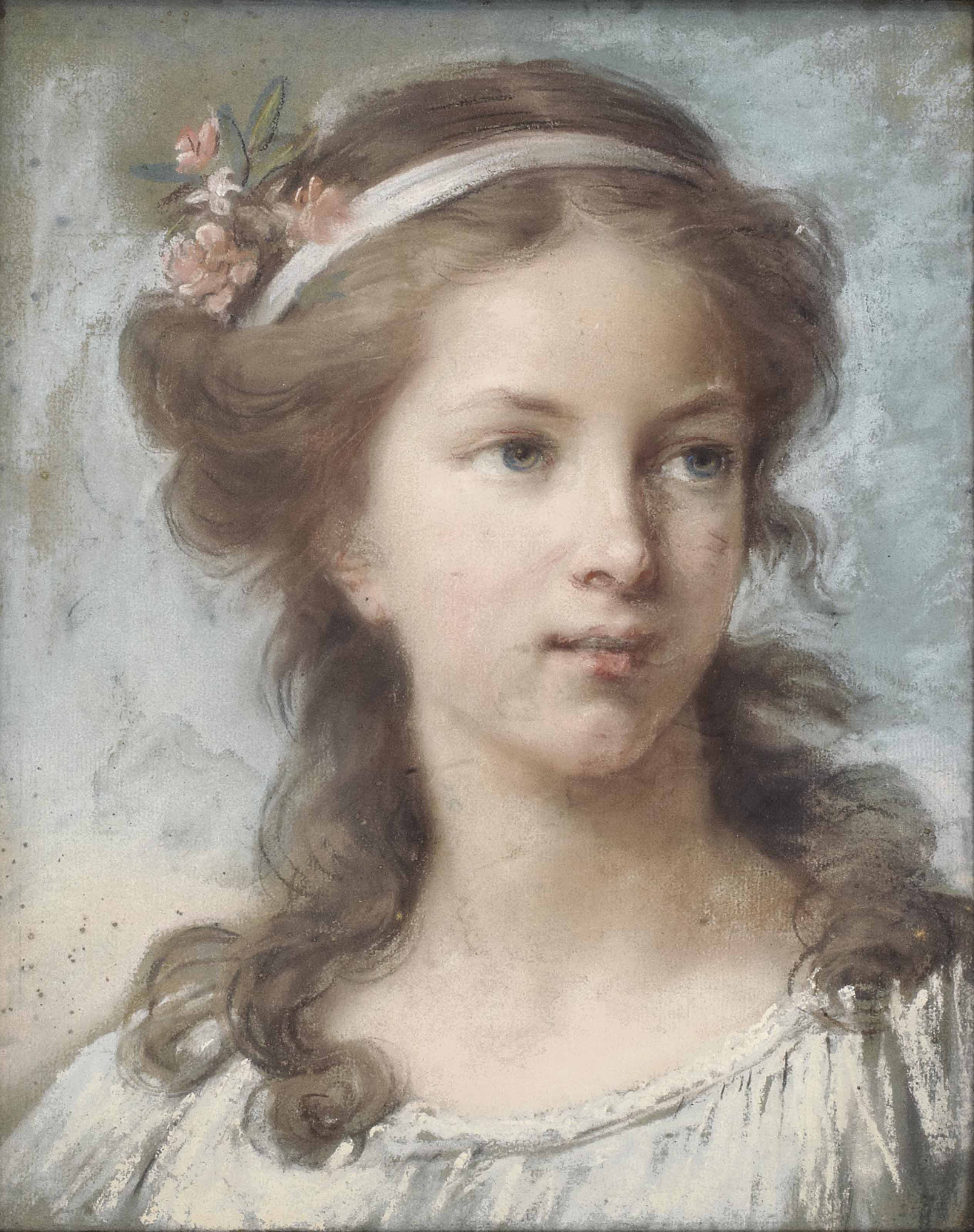 Elisabeth-Louise VIGEE-LE BRUN (Paris 1755-1842) , Portrait de jeune ...