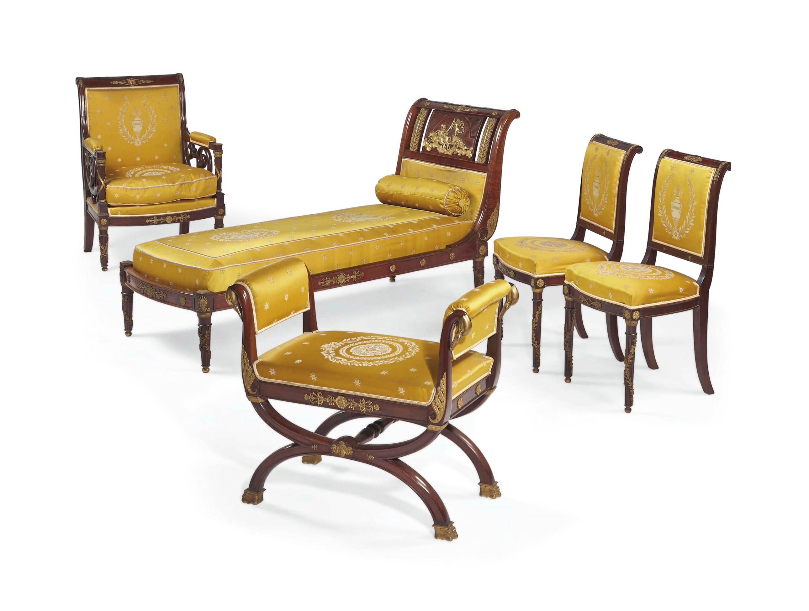MOBILIER DE SALON DE STYLE EMPIRE , ESTAMPILLE DE LA MAISON CACAUT ...