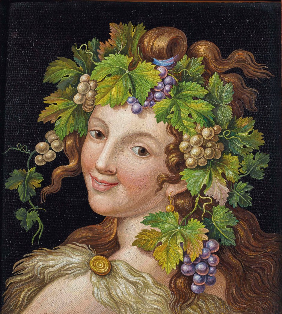 PORTRAIT D'UNE BACCHANTE EN MICROMOSAIQUE DE LA PREMIERE MOITIE DU ...