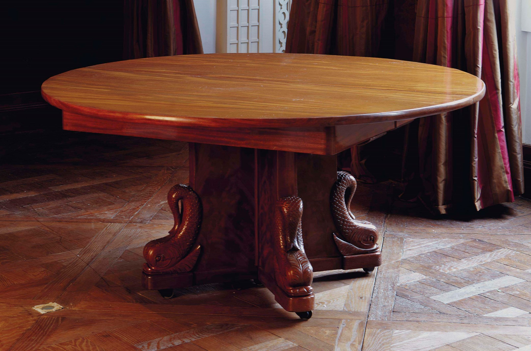 TABLE DE SALLE A MANGER D'EPOQUE LOUIS-PHILIPPE , ESTAMPILLE D'OTHON ...