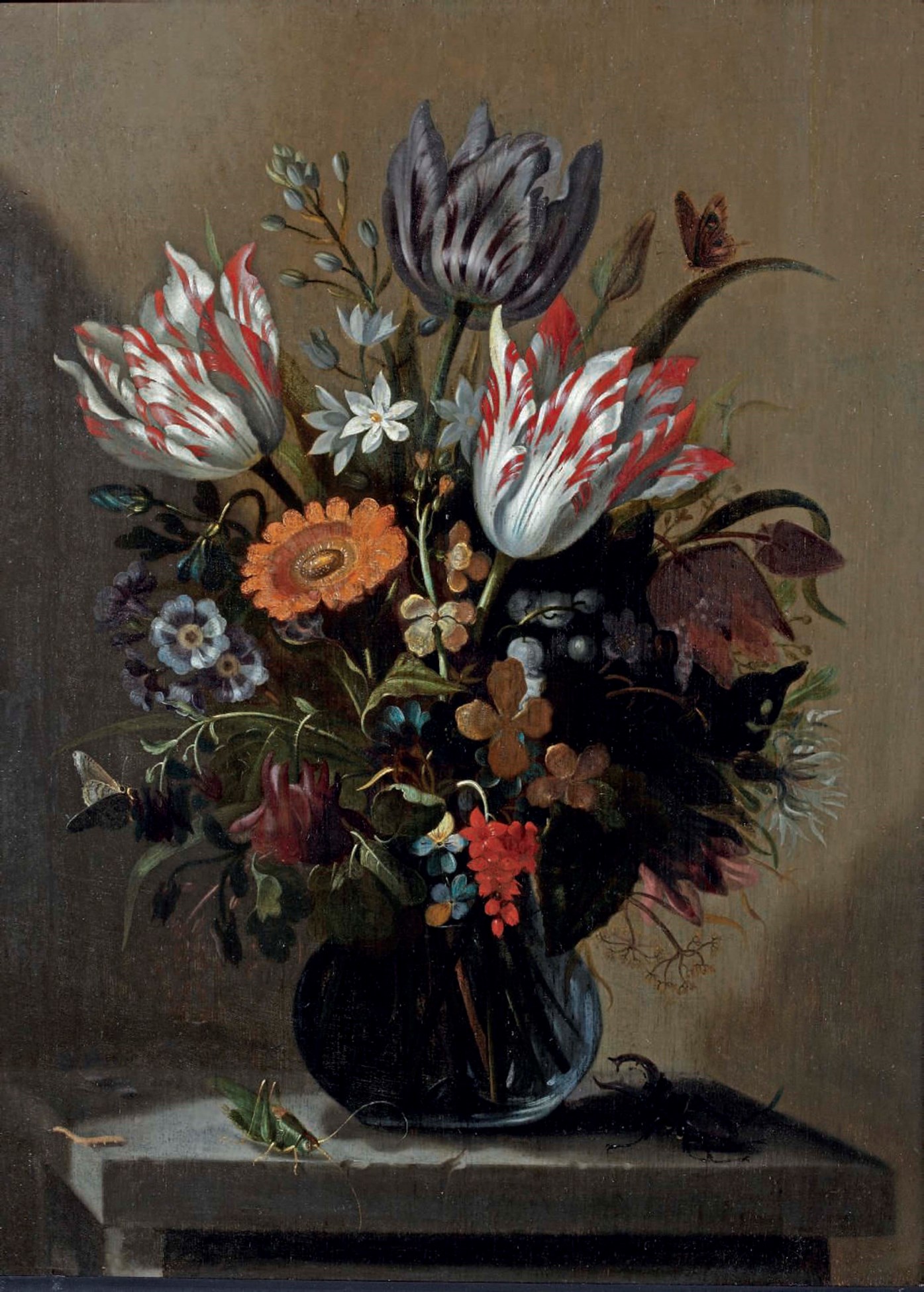 Jacob Marrel (Frankenthal 1613/4-1681 Frankfurt am Main) , Tulips ...