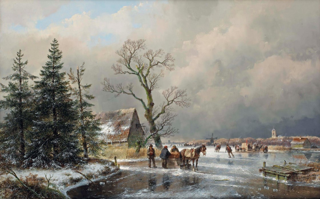 Andreas Schelfhout (The Hague 1787-1870) , An extensive winter ...